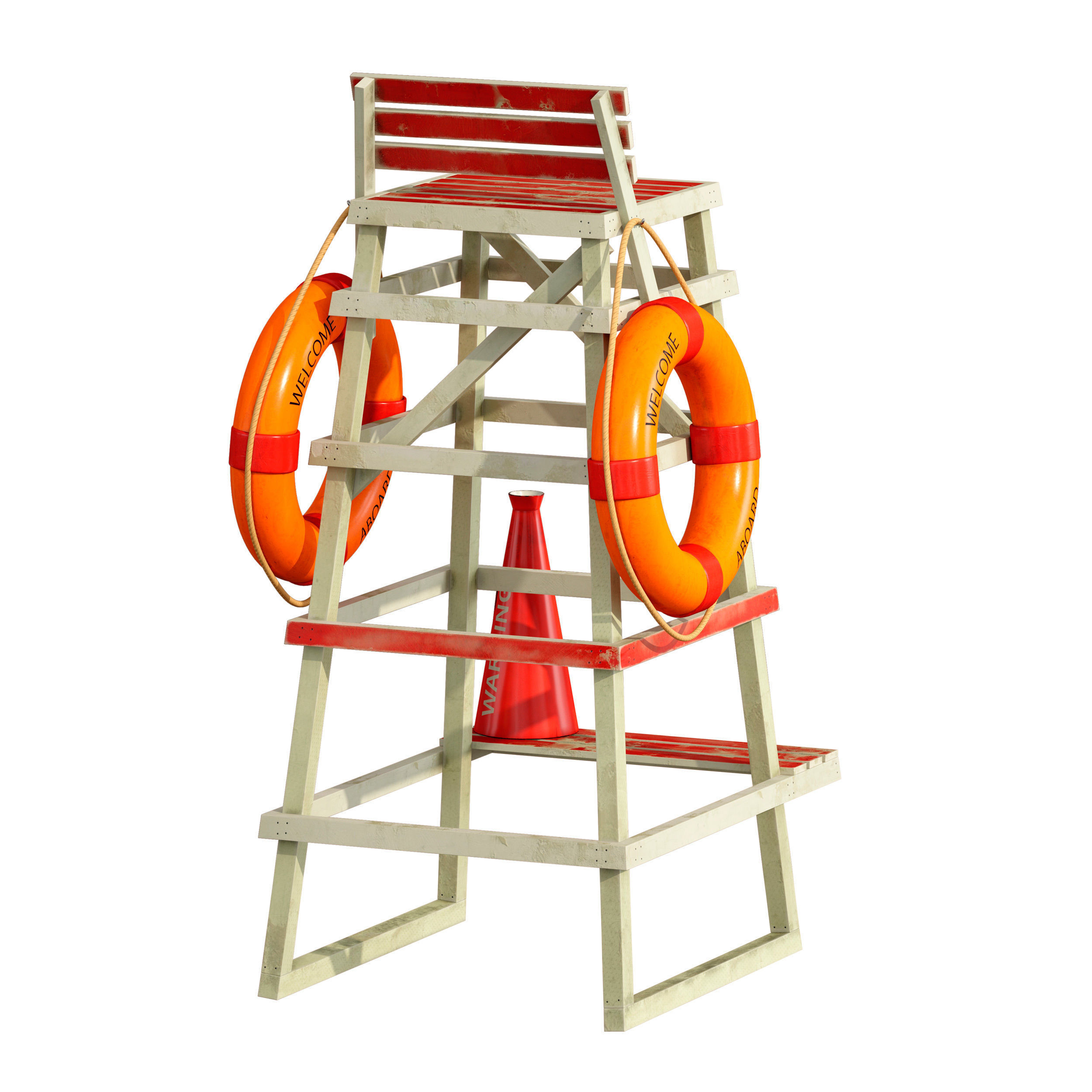 Lifeguard beach chair 3D model | CGTrader