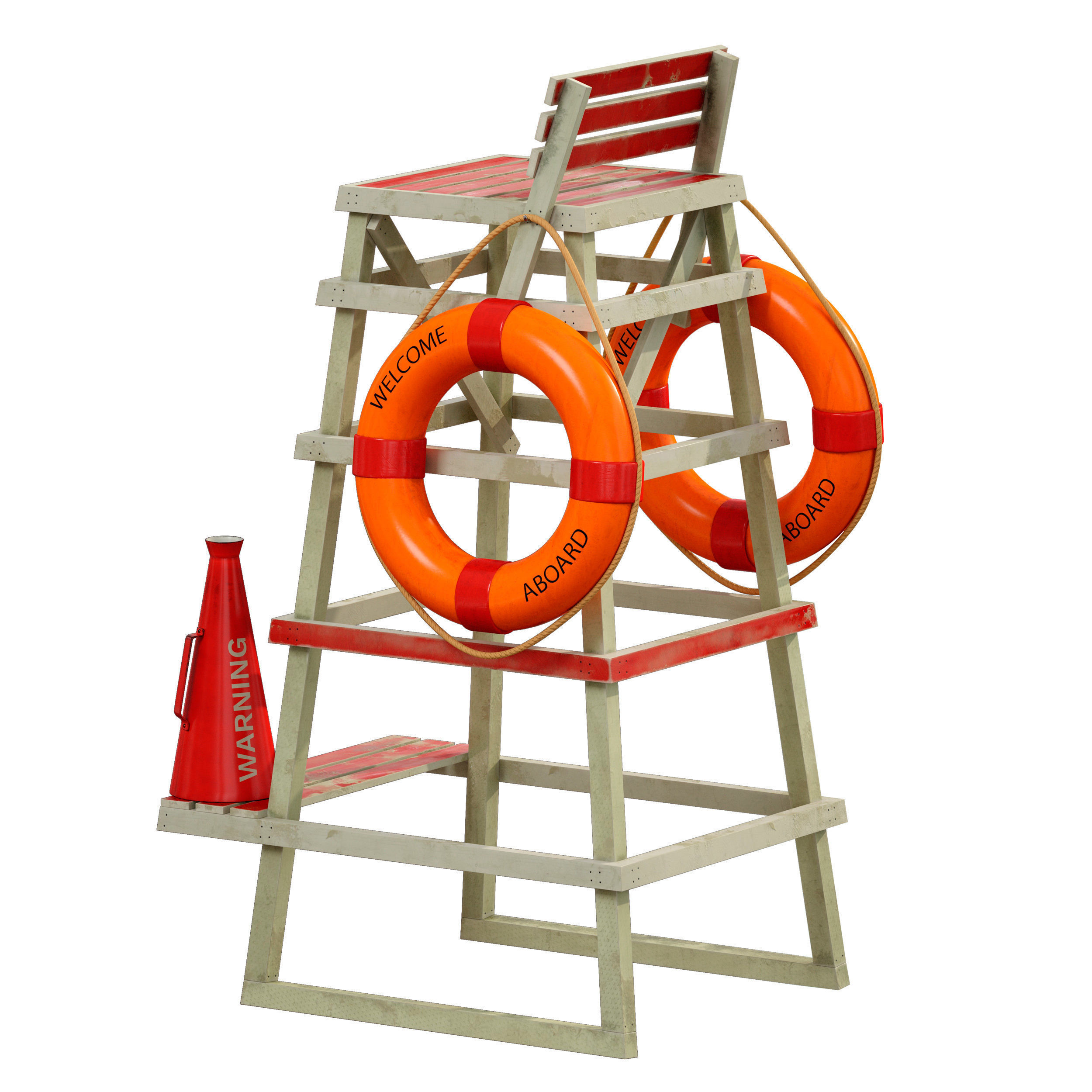 Lifeguard beach chair 3D model | CGTrader