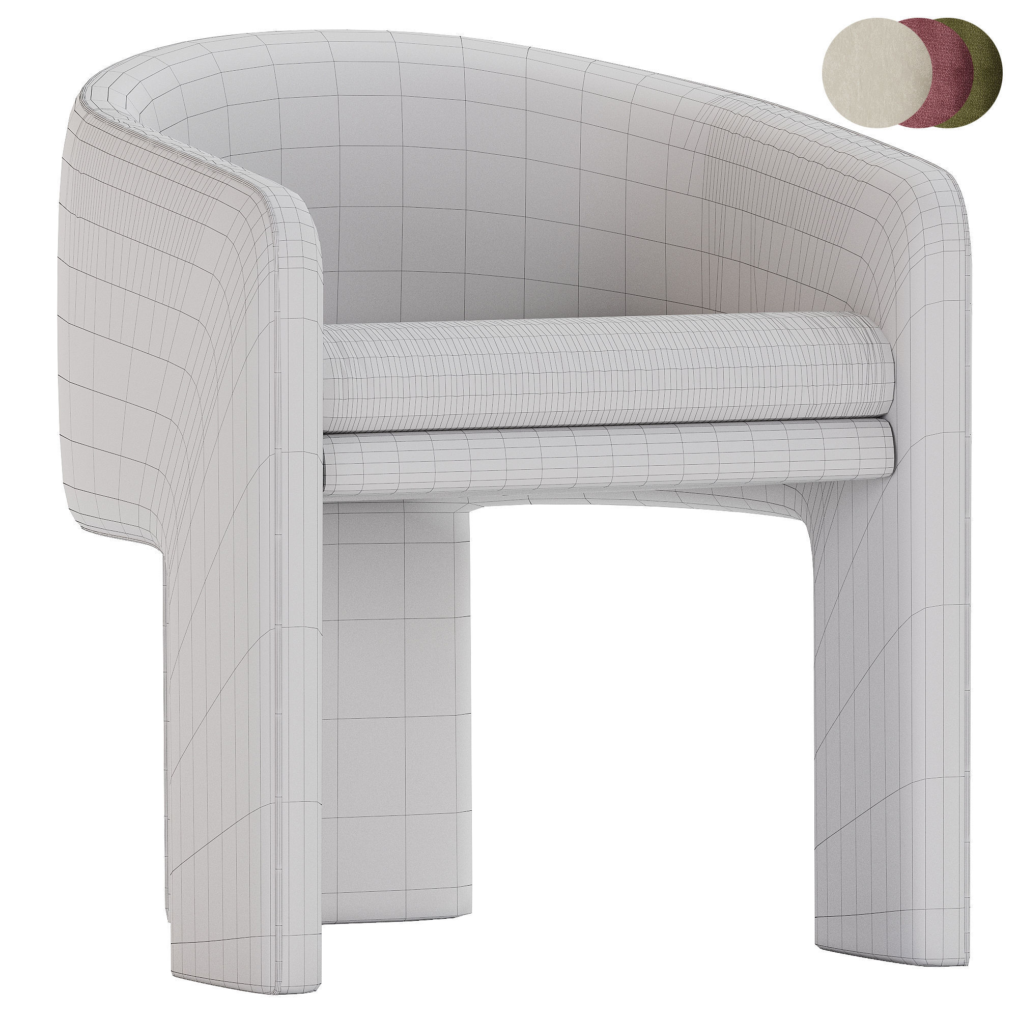 Milo Baughman Armchair velvet 3D model | CGTrader