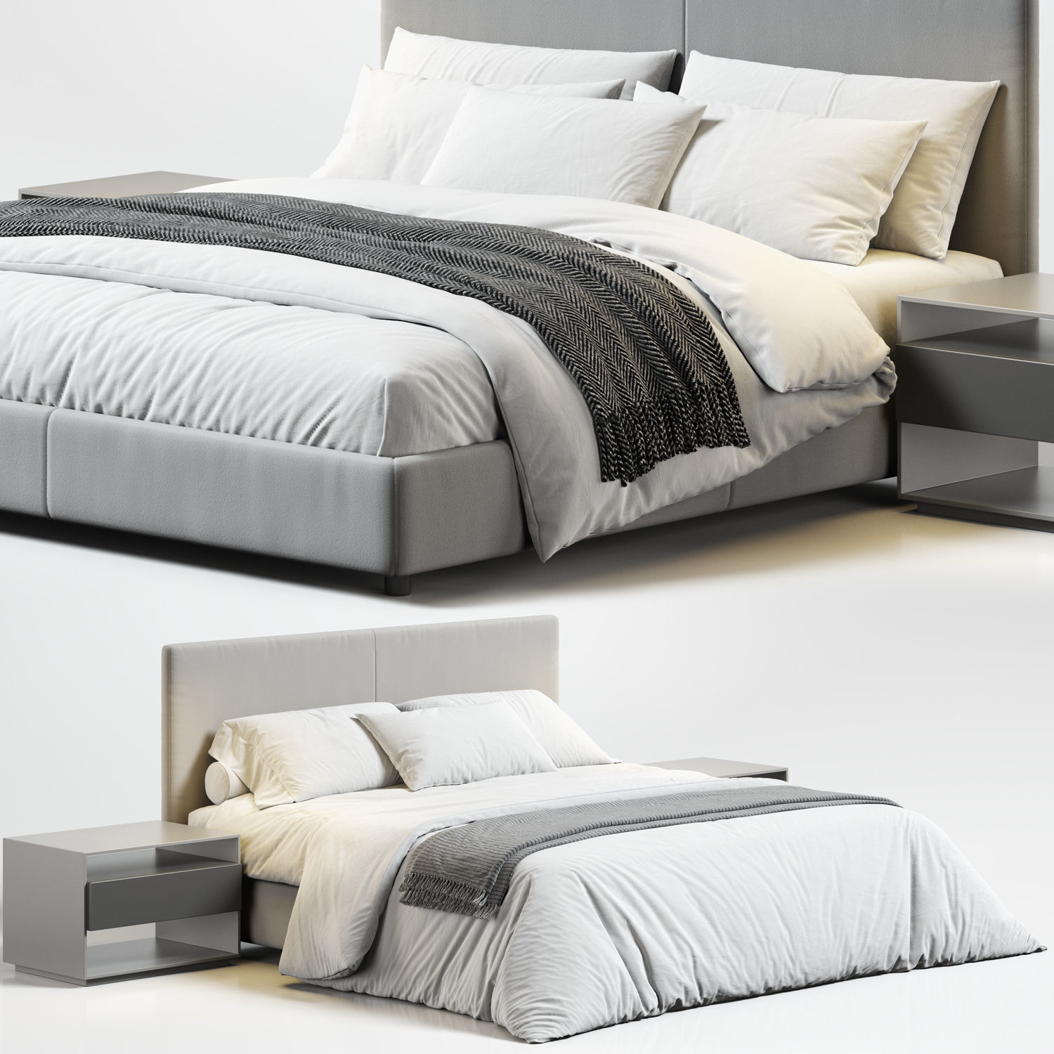 Flexform Oltre Bed 3D model | CGTrader