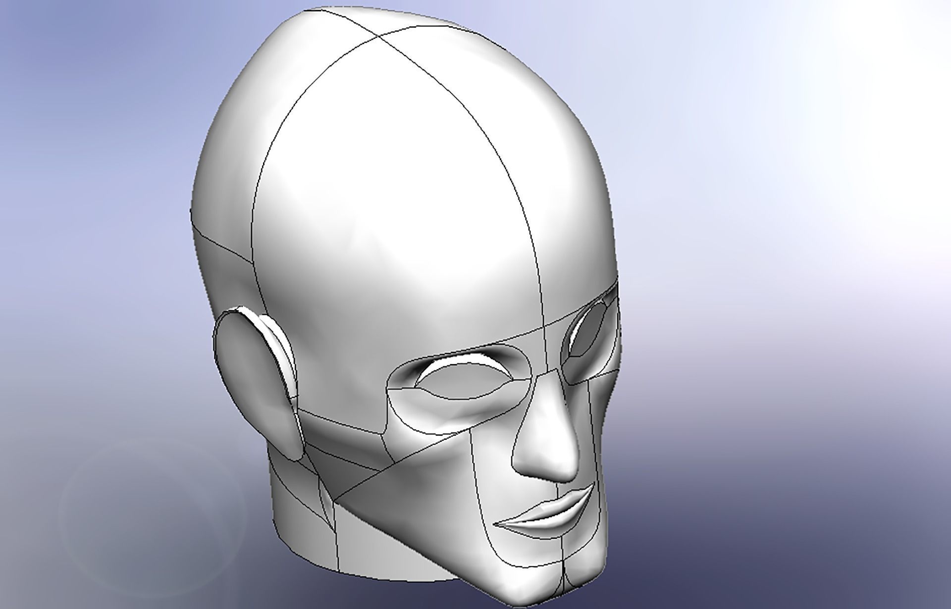 Human Head CAD 3D model 3D printable | CGTrader