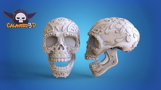 Mexican Skull 3D model 3D printable | CGTrader