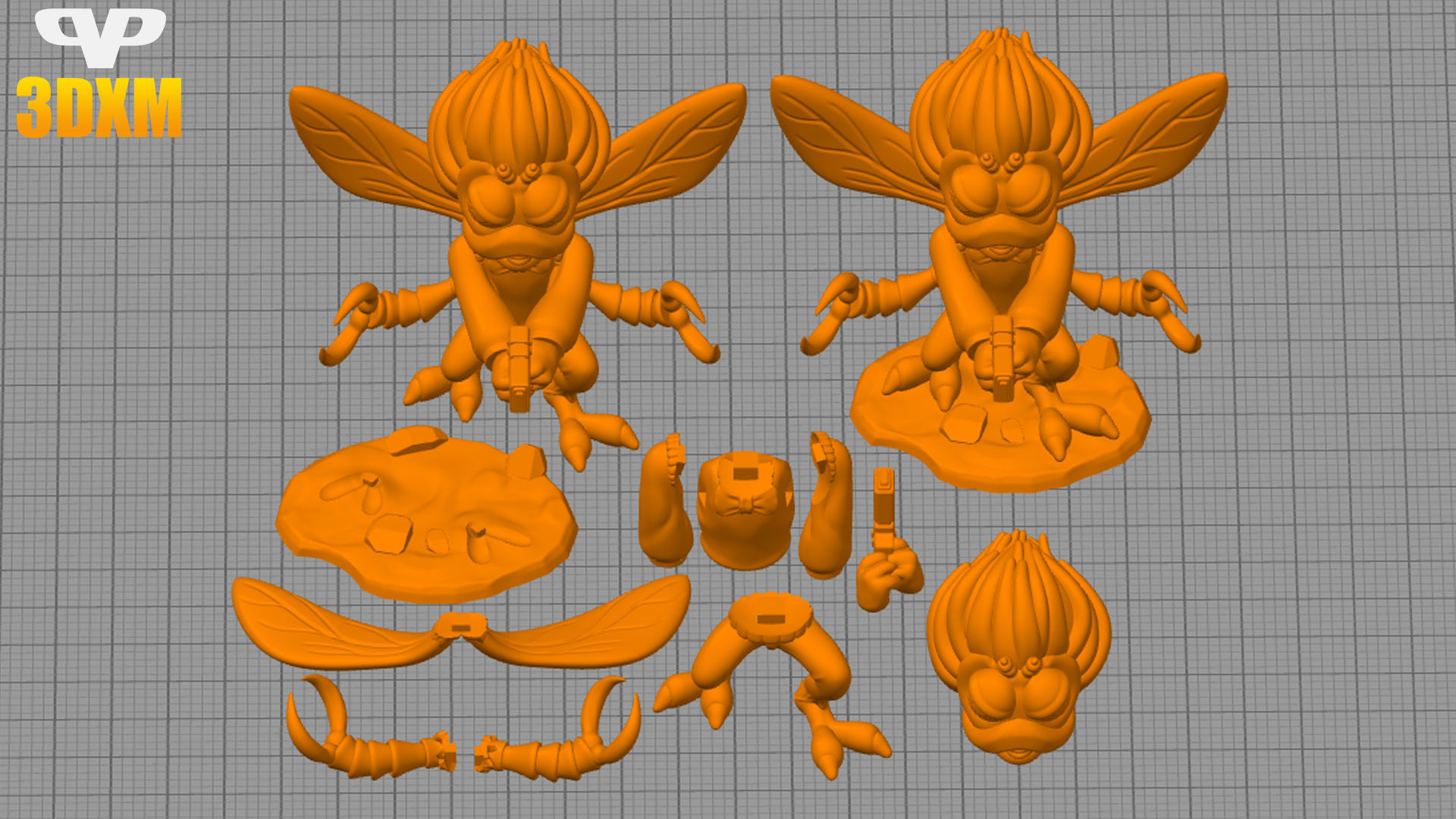 Baxter Fly Chibi STL for 3D Printing ChibiSTL 3DXM 3D model 3D ...