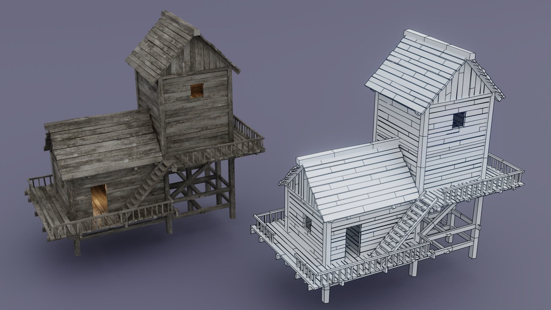 3D model Pirate town VR / AR / low-poly | CGTrader