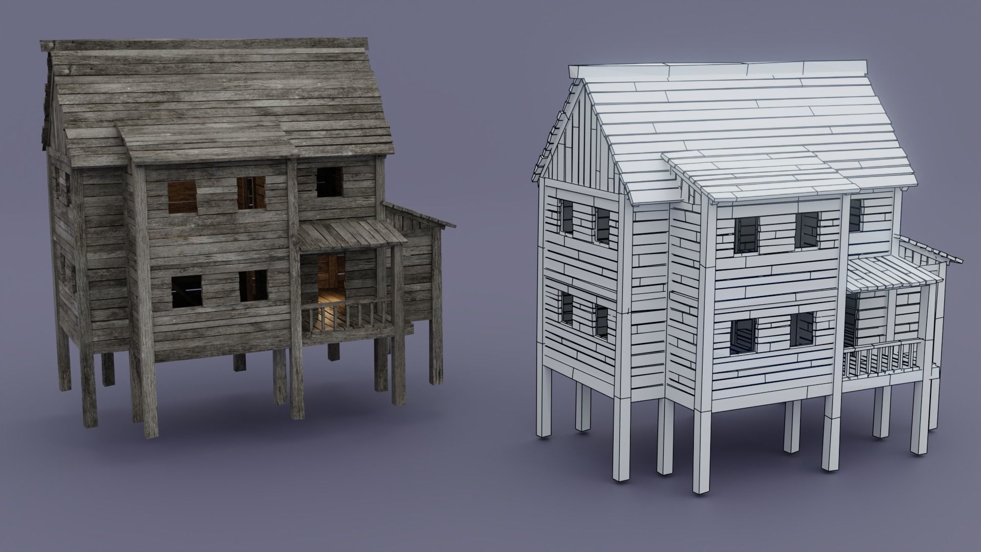 3D model Pirate town VR / AR / low-poly | CGTrader