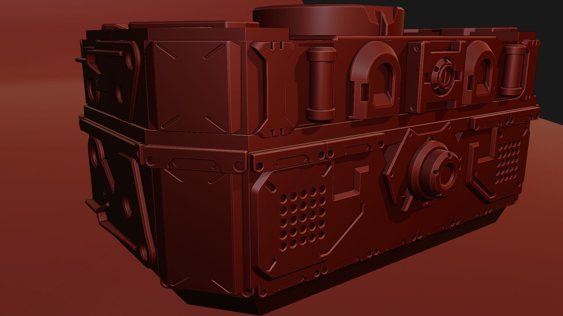 Scifi Treasure Chest 3D model | CGTrader