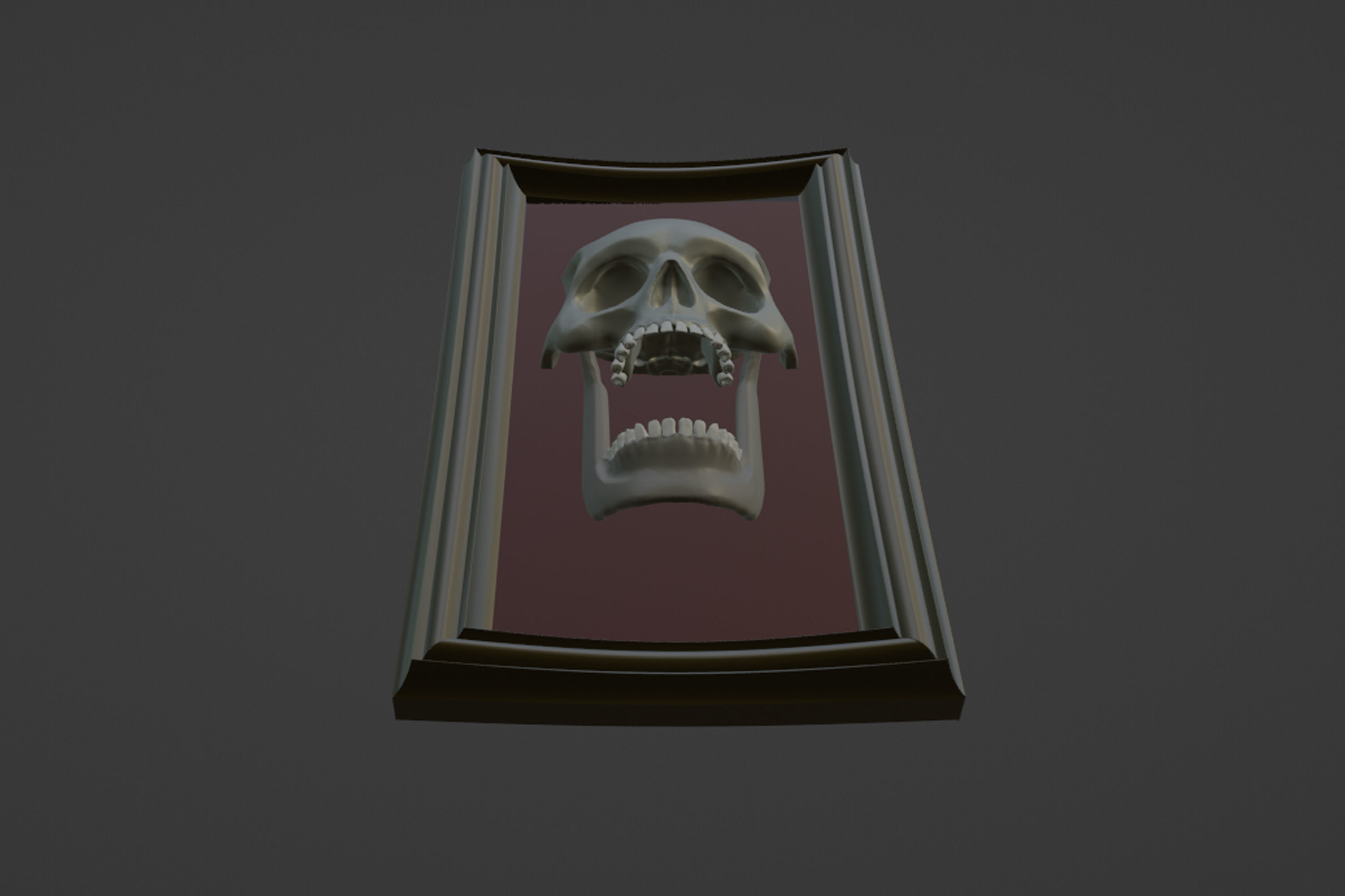 Skull in Frame 3DModel part of the Halloween package 3D model | CGTrader