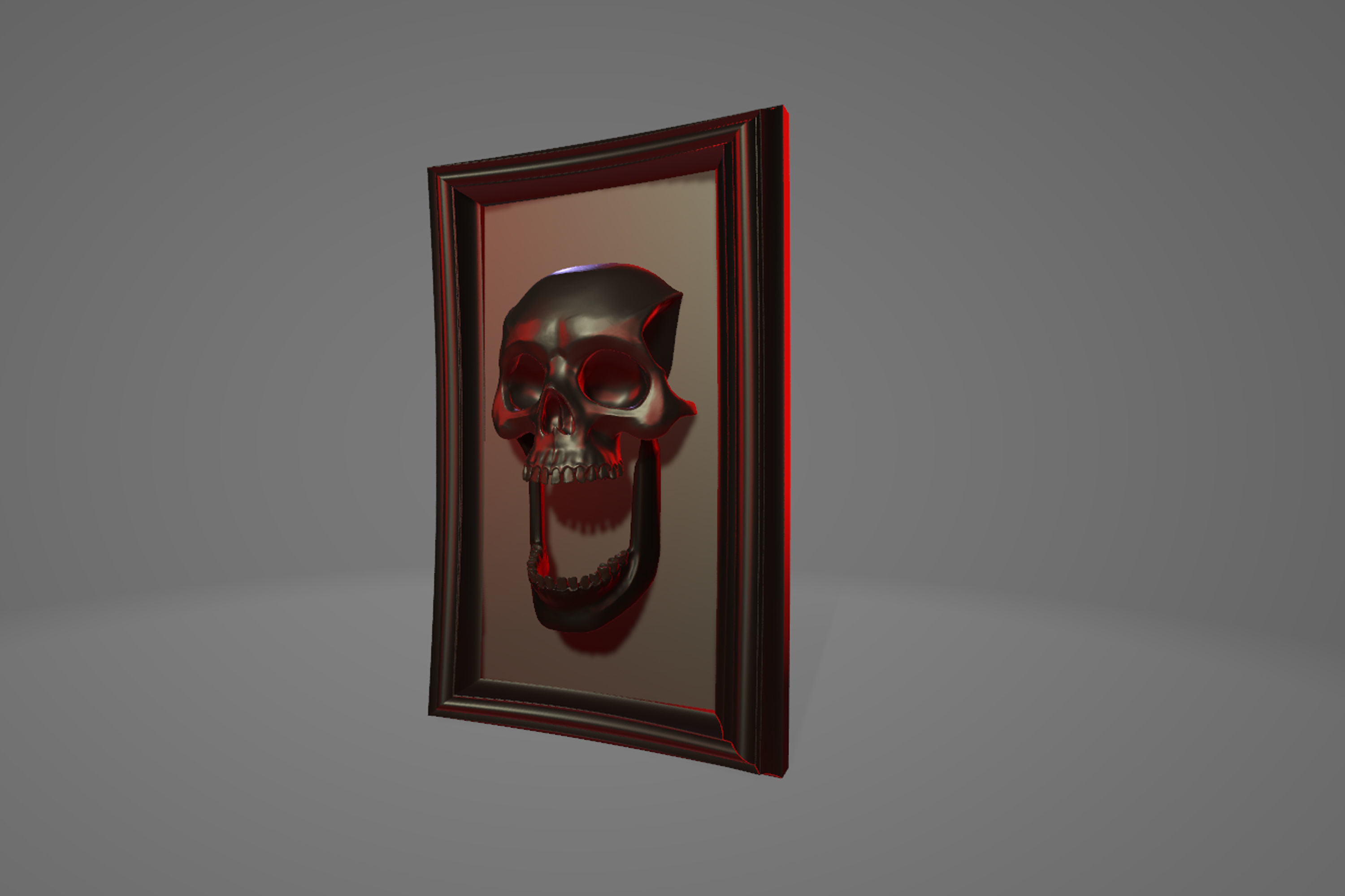 Skull in Frame 3DModel part of the Halloween package 3D model | CGTrader