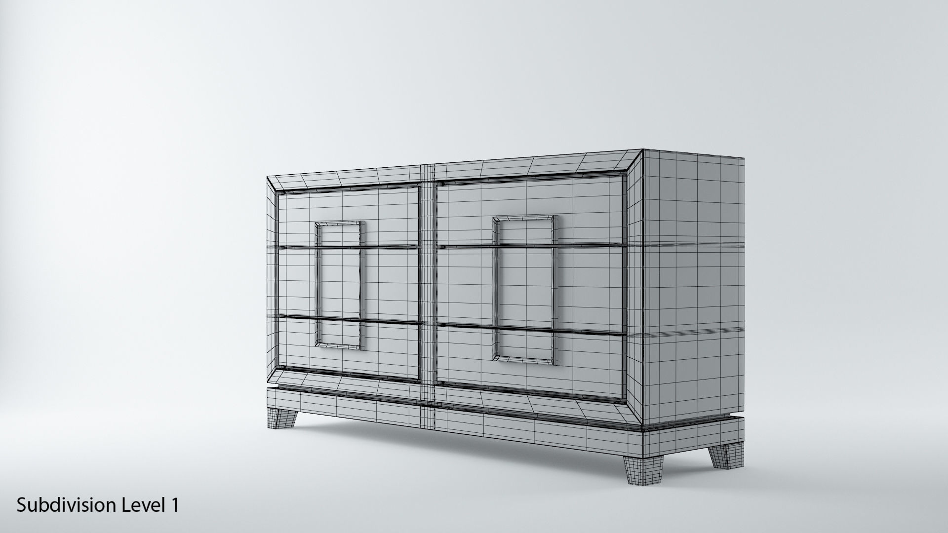 Berkeley Designs Lucca Drawers Table Set 3D model | CGTrader