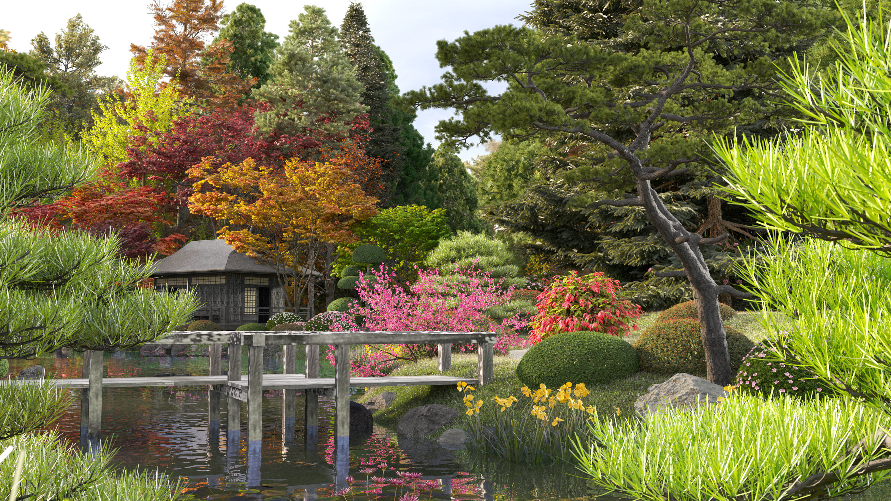 Bundle 24 - Japanese Garden 3D model | CGTrader