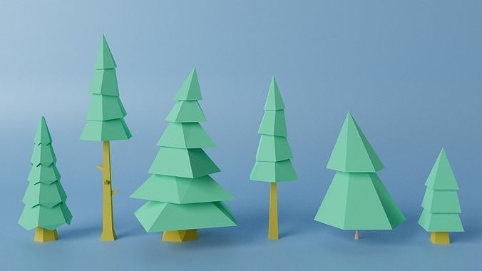 3D model Cartoon Tree Collection VR / AR / low-poly | CGTrader