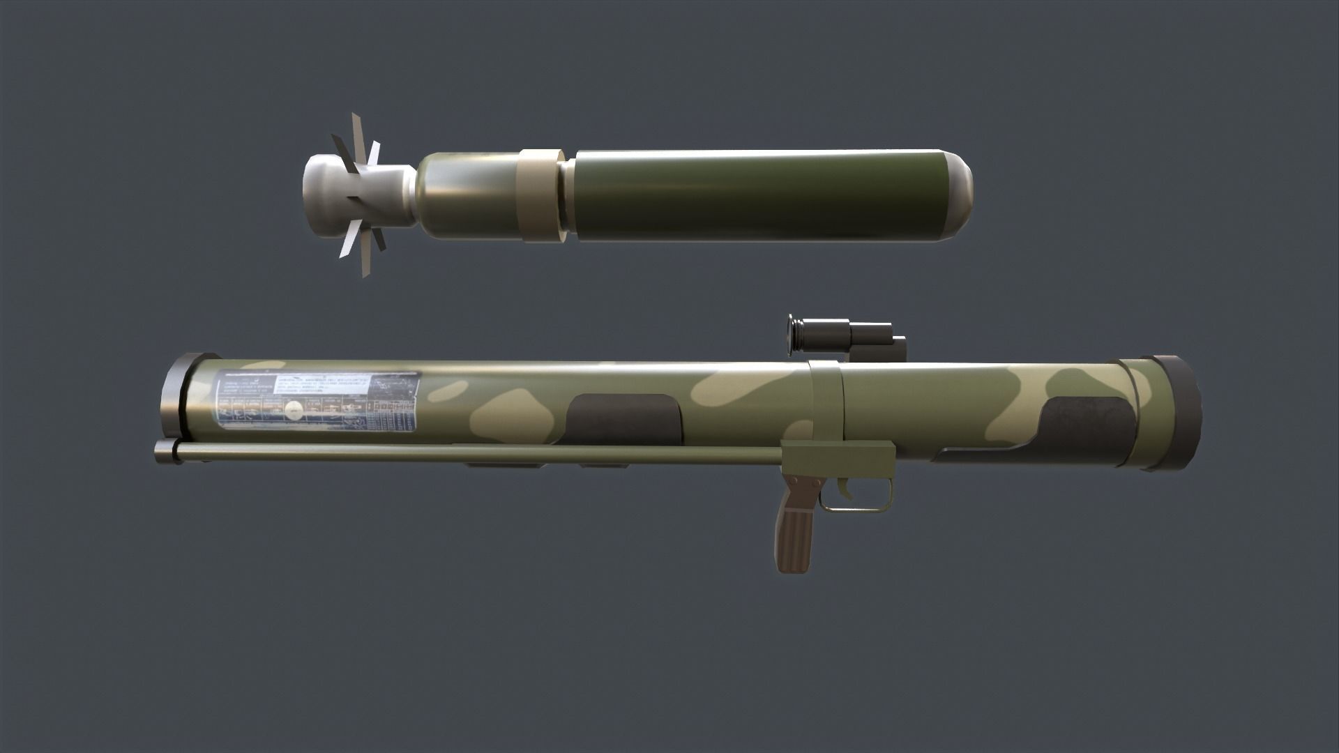 DZG-141 China thermobaric launcher 3D model | CGTrader