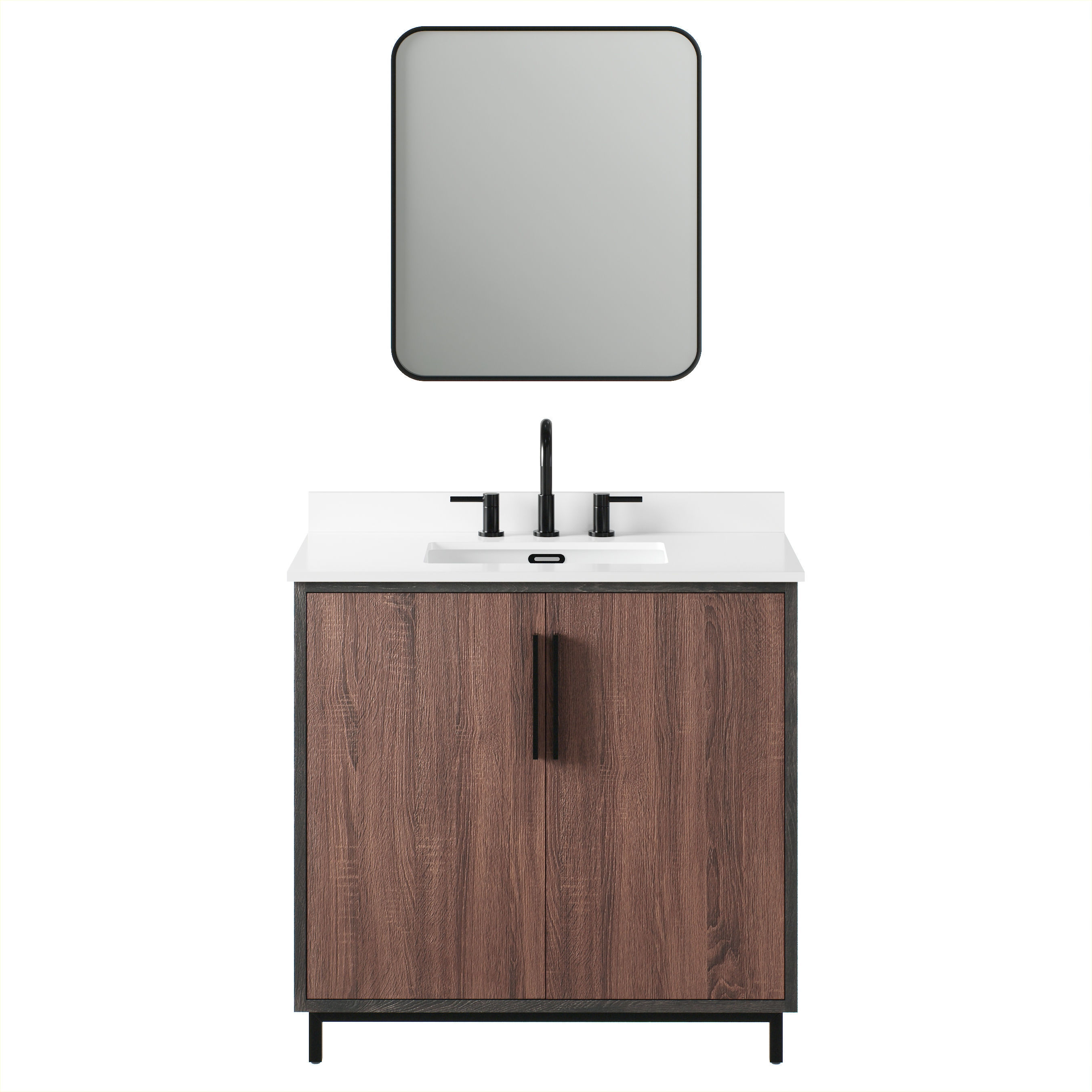 OVE Ira 36 Earthtone Driftwood Vanity 3D model | CGTrader