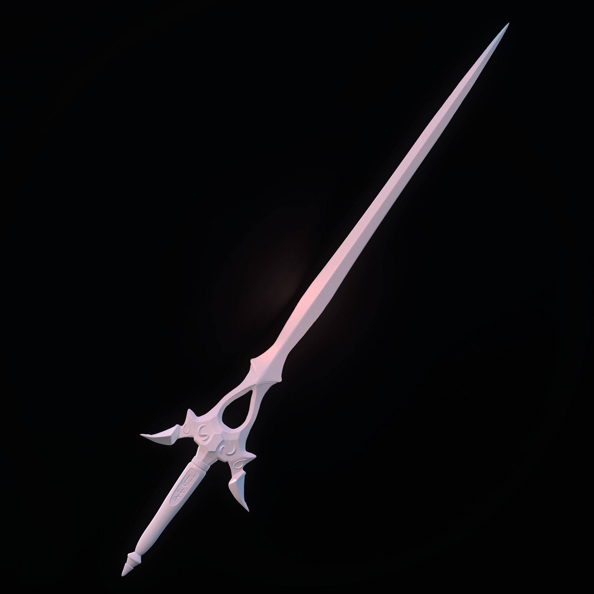 3D model Handpainted Fantasy Amber Sword VR / AR / low-poly | CGTrader