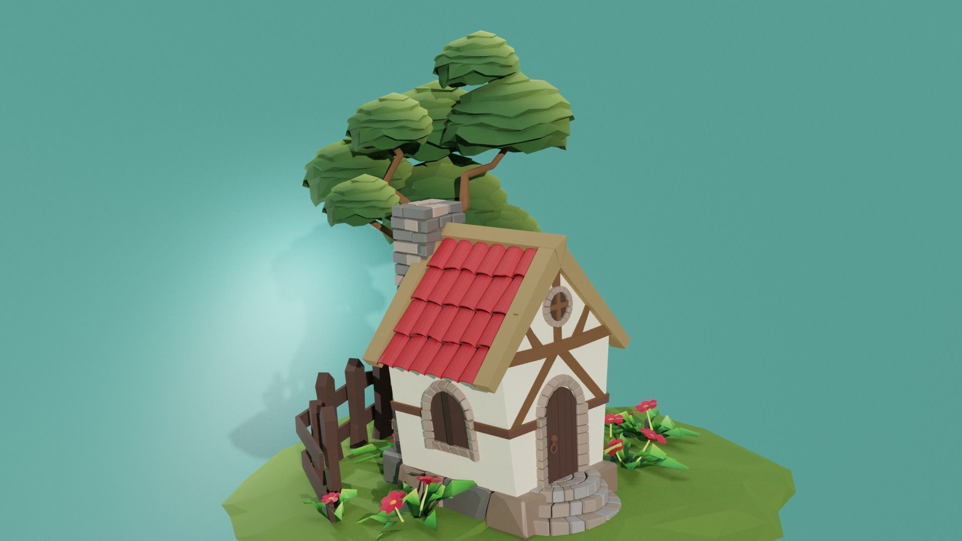 Low Poly House free VR / AR / low-poly 3D model | CGTrader