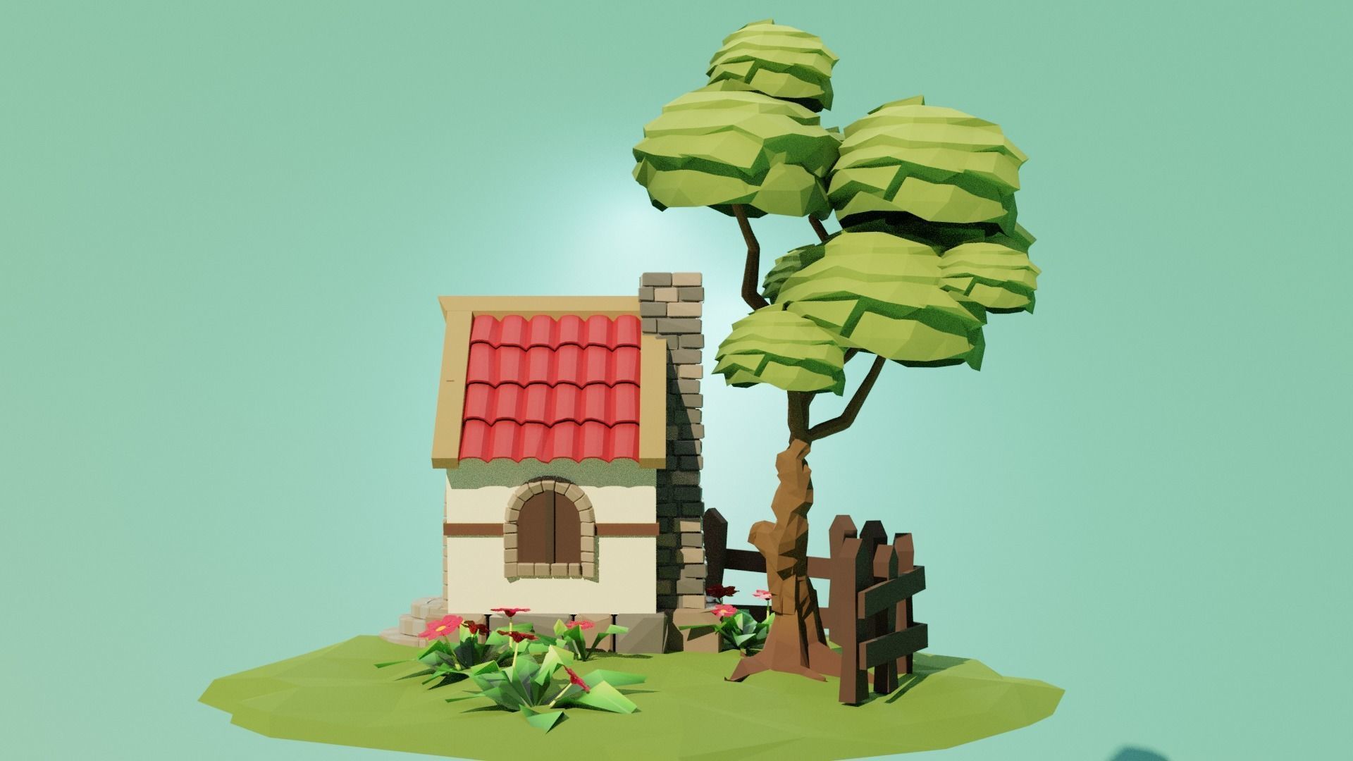 Low Poly House free VR / AR / low-poly 3D model | CGTrader