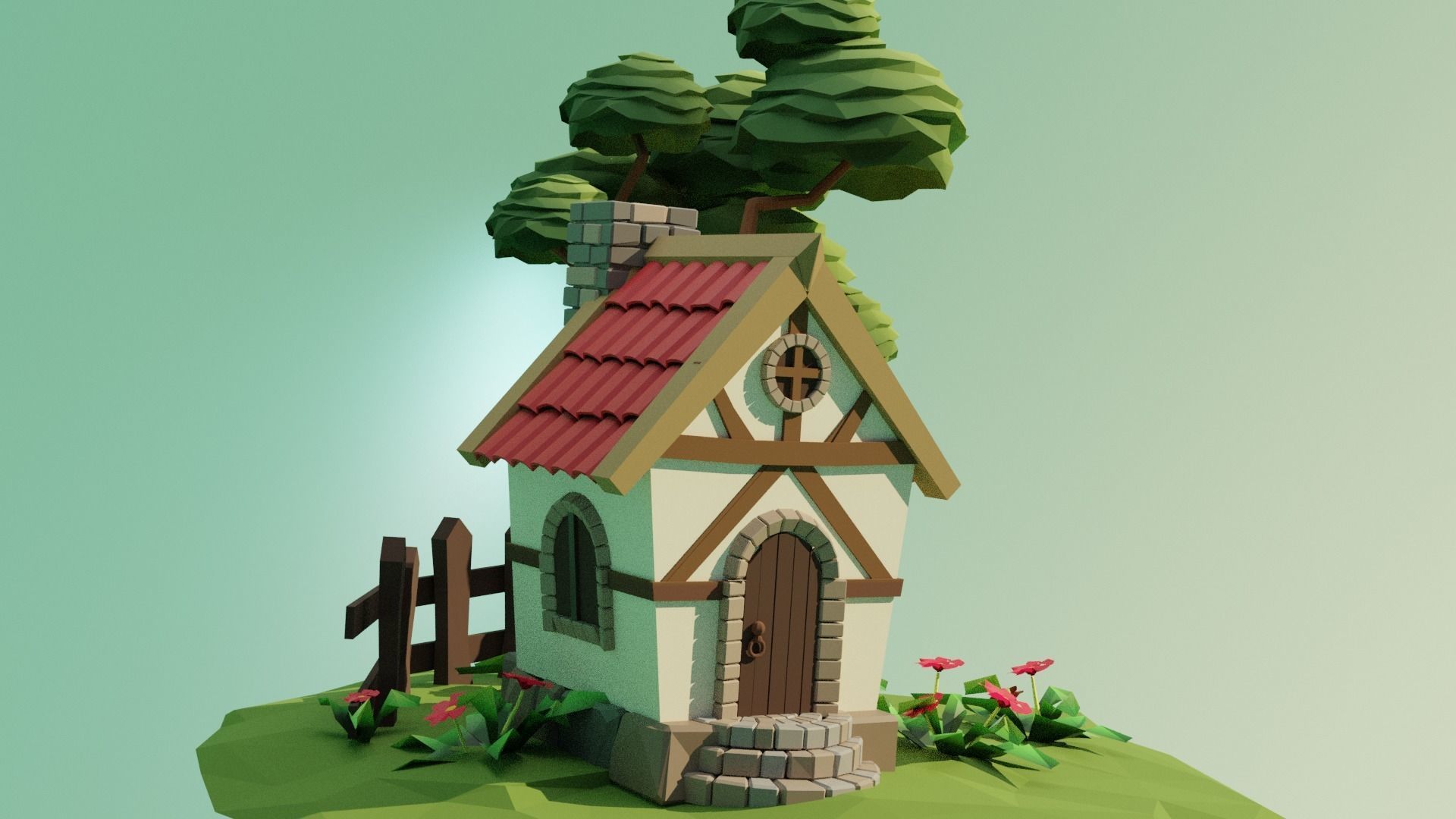 Low Poly House free VR / AR / low-poly 3D model | CGTrader