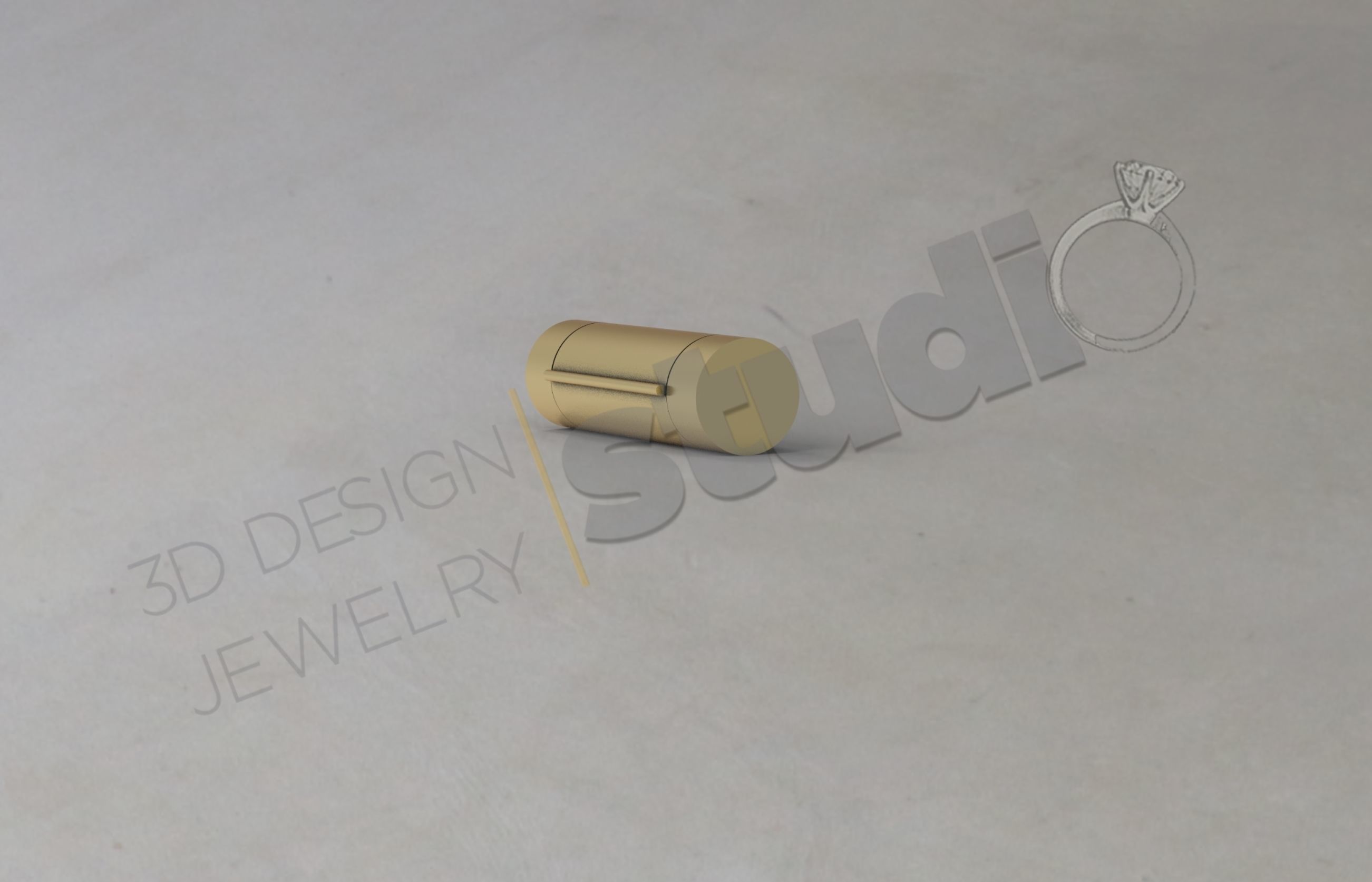 Detailed cylinder clasp 3D model 3D printable | CGTrader