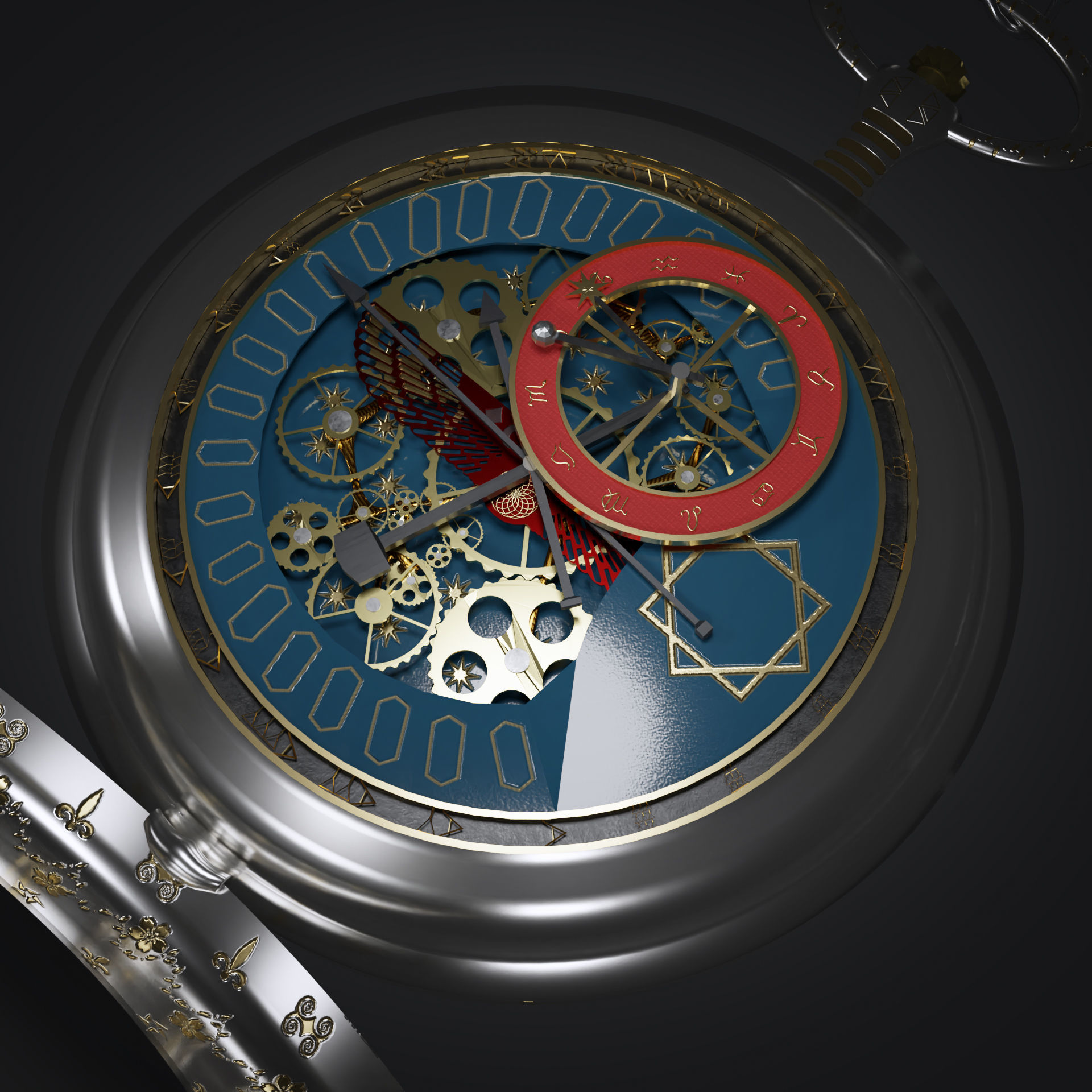 pocket watch free VR / AR / low-poly 3D model | CGTrader