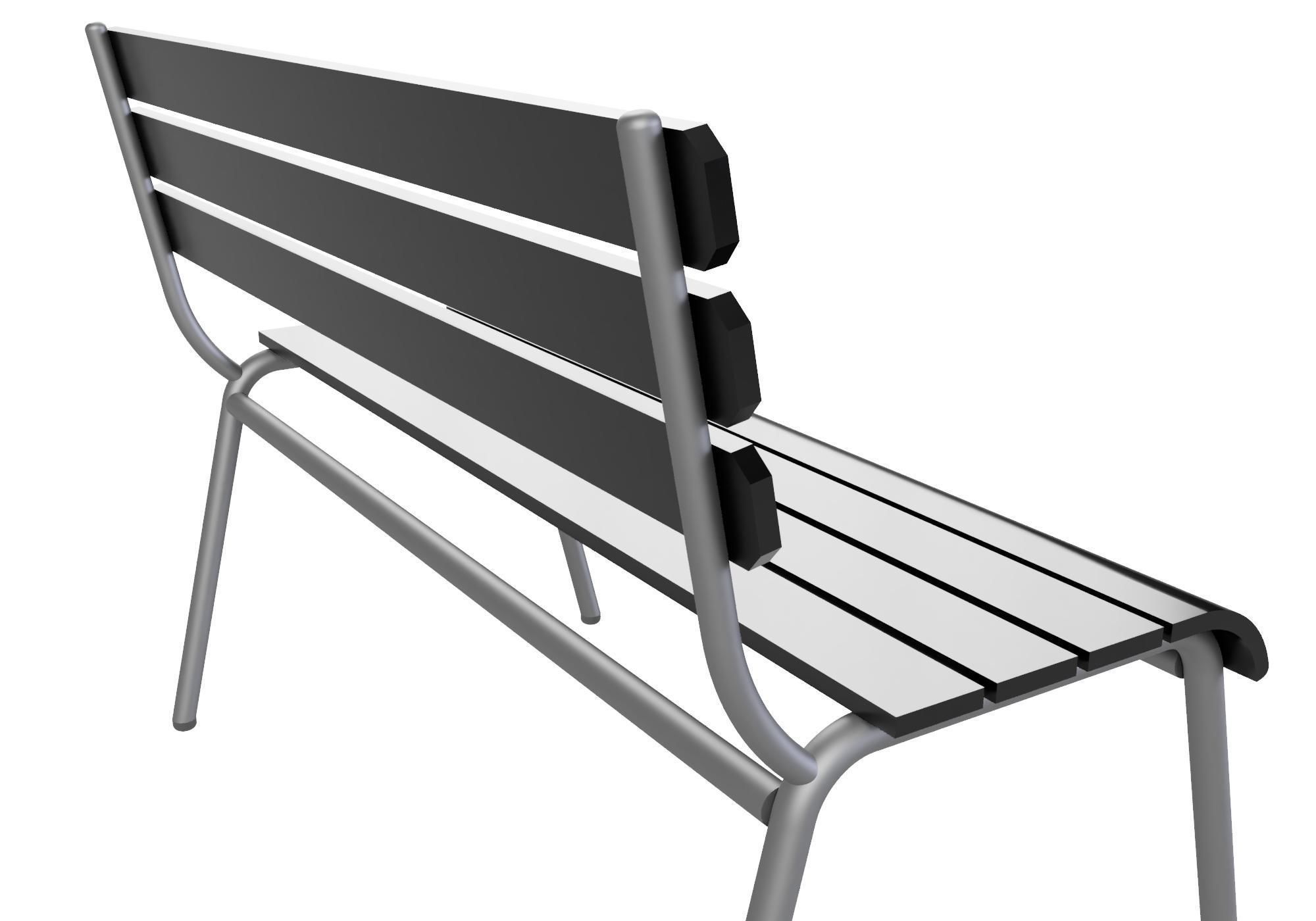 Metal bench 3D model | CGTrader