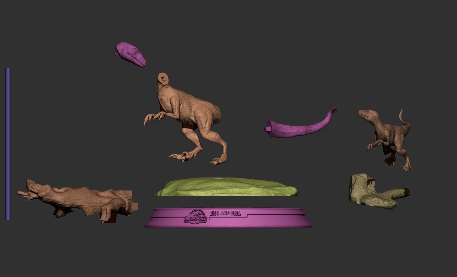 Blue and beta Jurassic World Blue y beta 3D model 3D printable | CGTrader