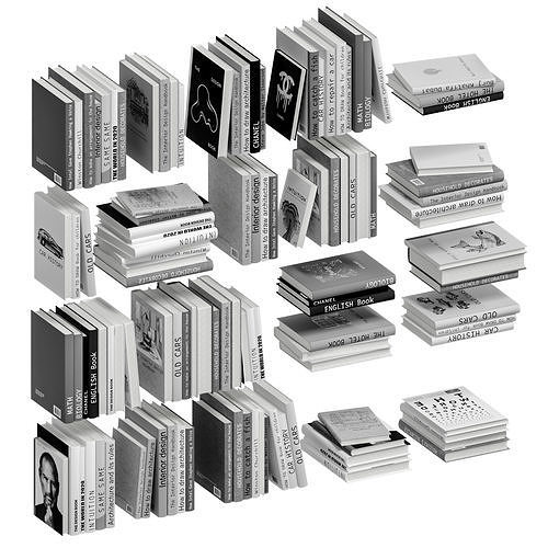 Set of books 2 3D model | CGTrader