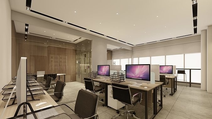 LUXURY MINIMALIST OFFICE 3D model | CGTrader