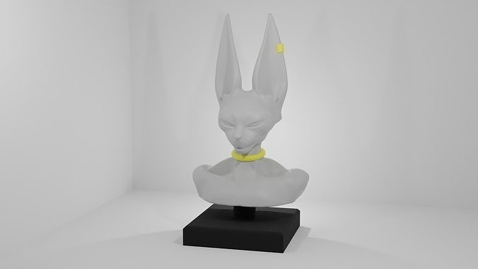 Beerus Bust 3D print ready 3D model 3D printable | CGTrader