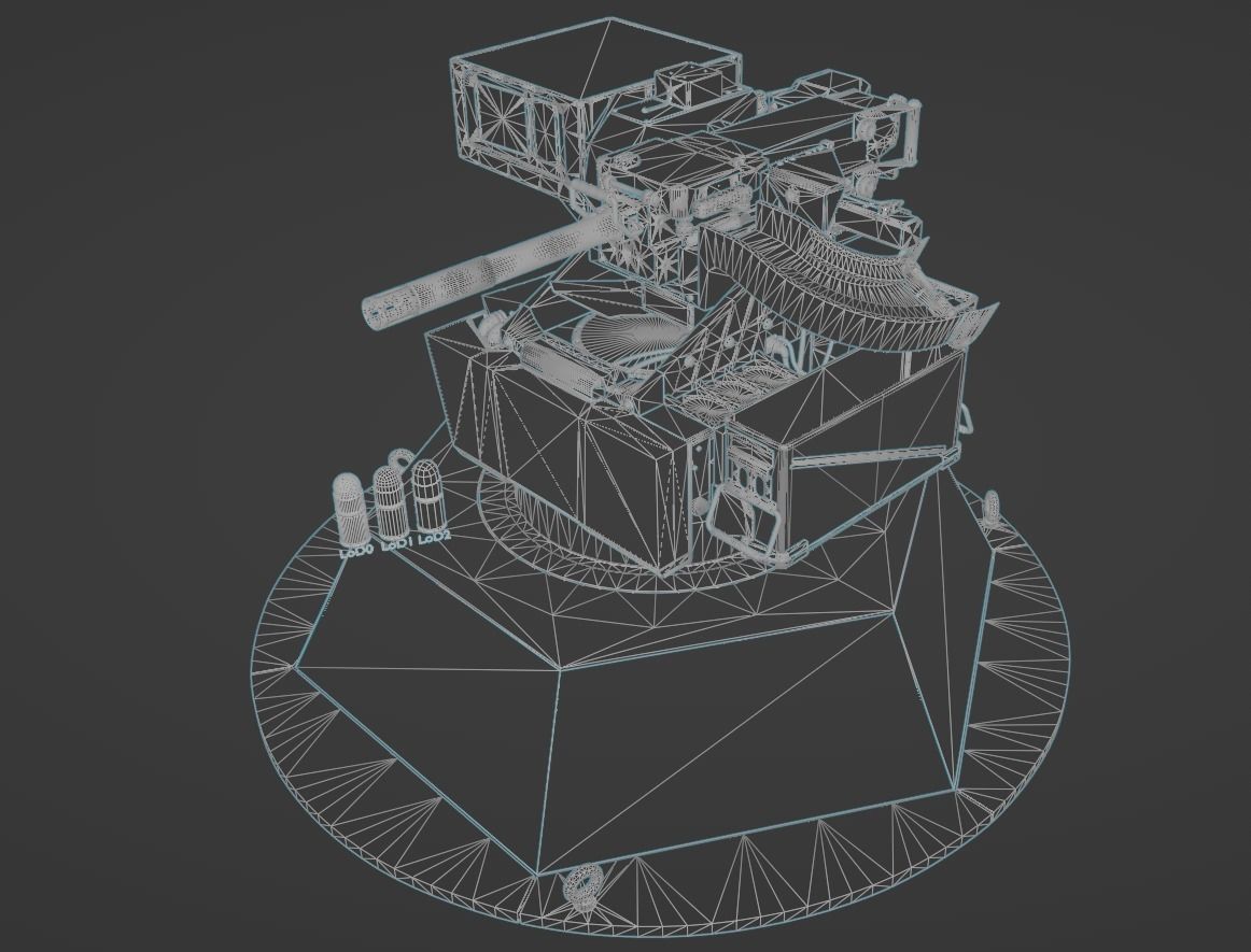 3D model Remote control turret and grenade launcher VR / AR / low-poly ...