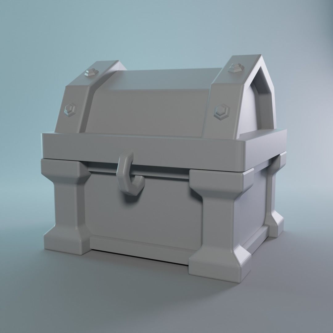 Low Poly Chest treasure free VR / AR / low-poly 3D model | CGTrader