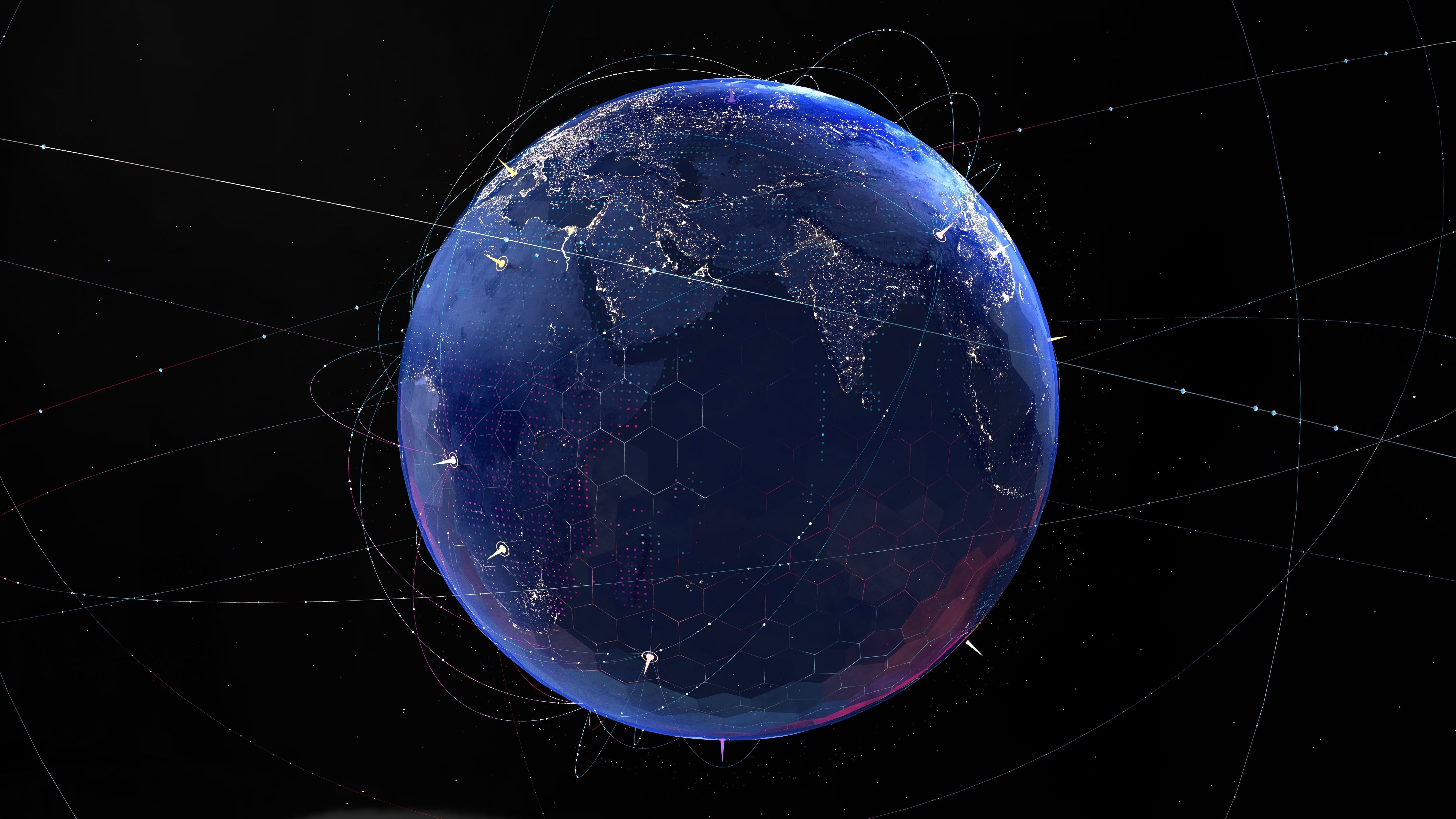 Animated High-Tech Earth 3D model animated | CGTrader