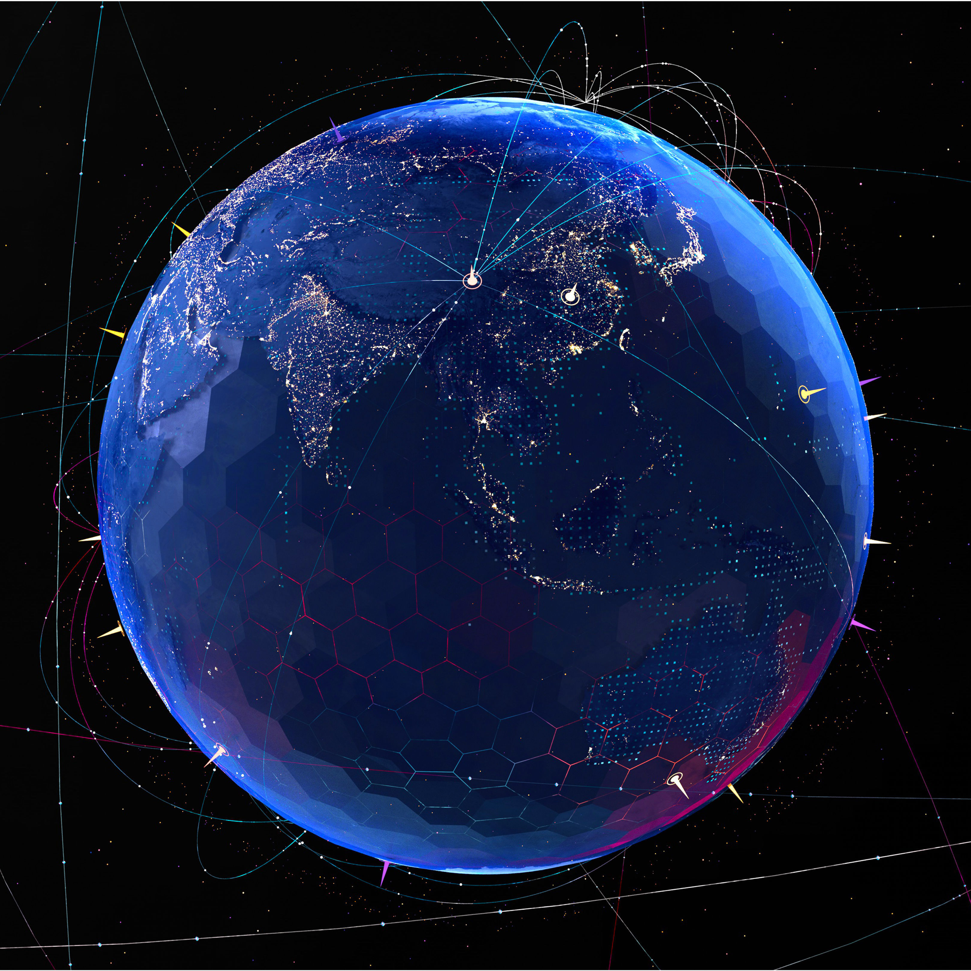 Animated High-Tech Earth 3D model animated | CGTrader