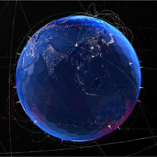 Animated High-Tech Earth 3D model animated | CGTrader