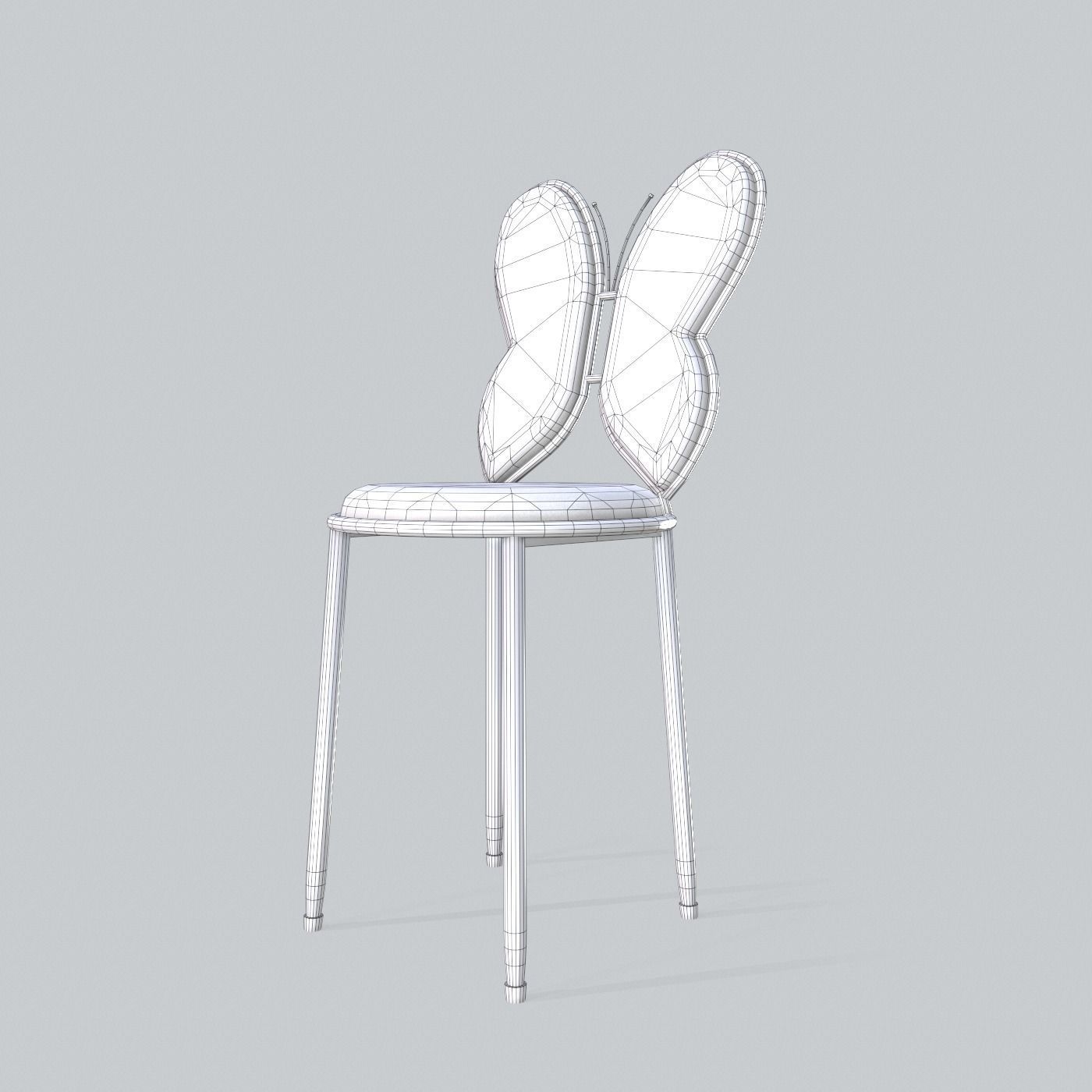 3D model Butterfly Vanity Chair VR / AR / low-poly | CGTrader