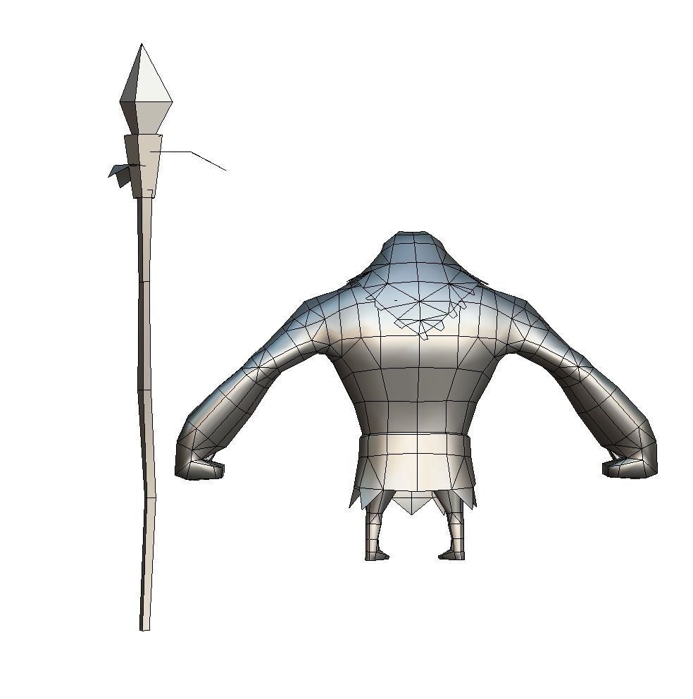 3D model Low Poly Cartoon Creature Hunter VR / AR / low-poly | CGTrader