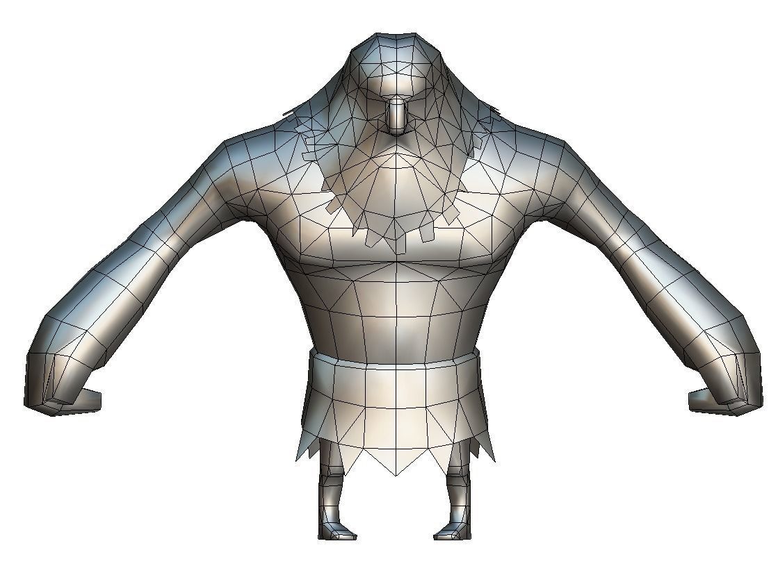 3D model Low Poly Cartoon Creature Villager Man VR / AR / low-poly ...