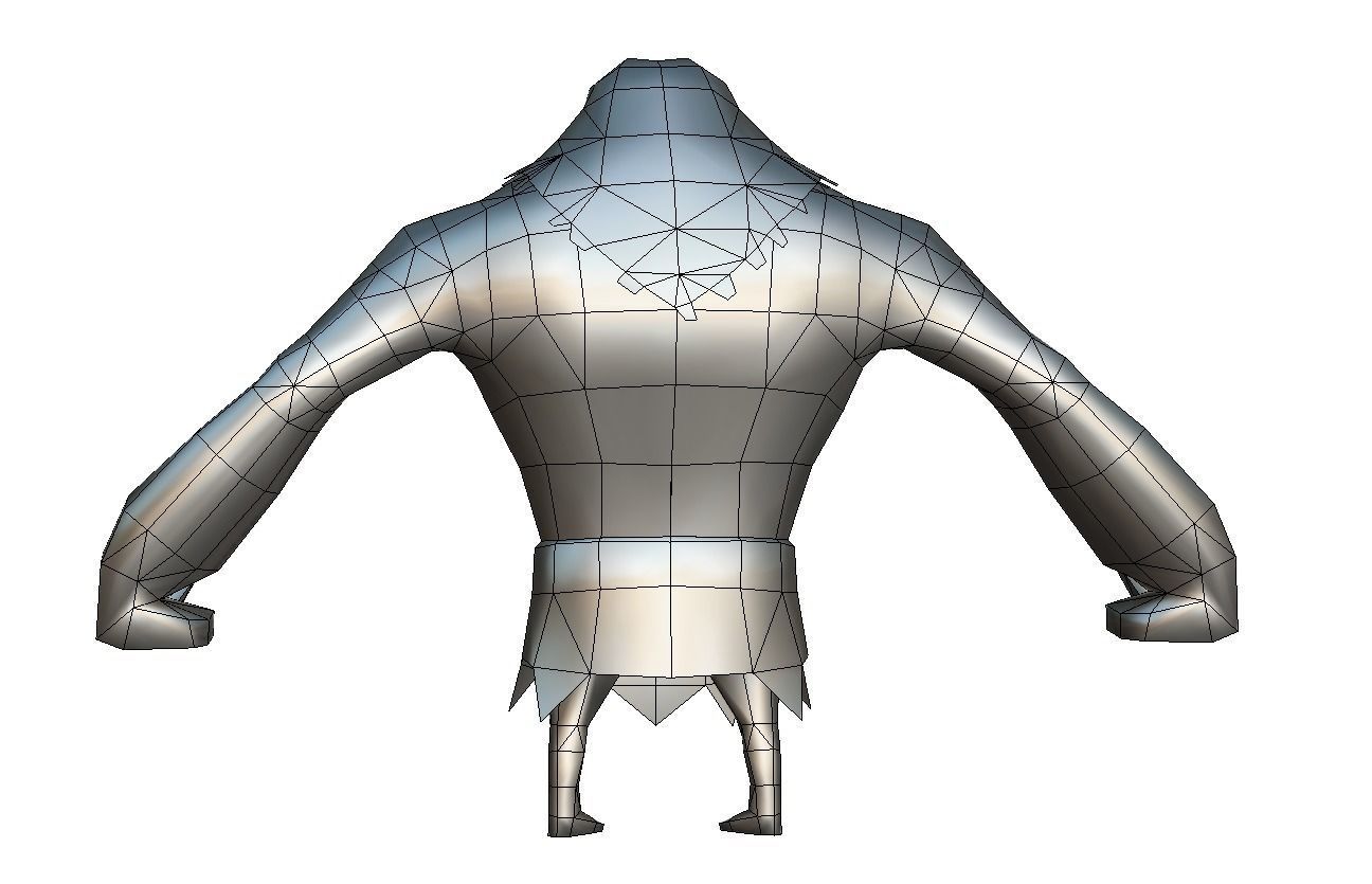 3D model Low Poly Cartoon Creature Villager Man VR / AR / low-poly ...