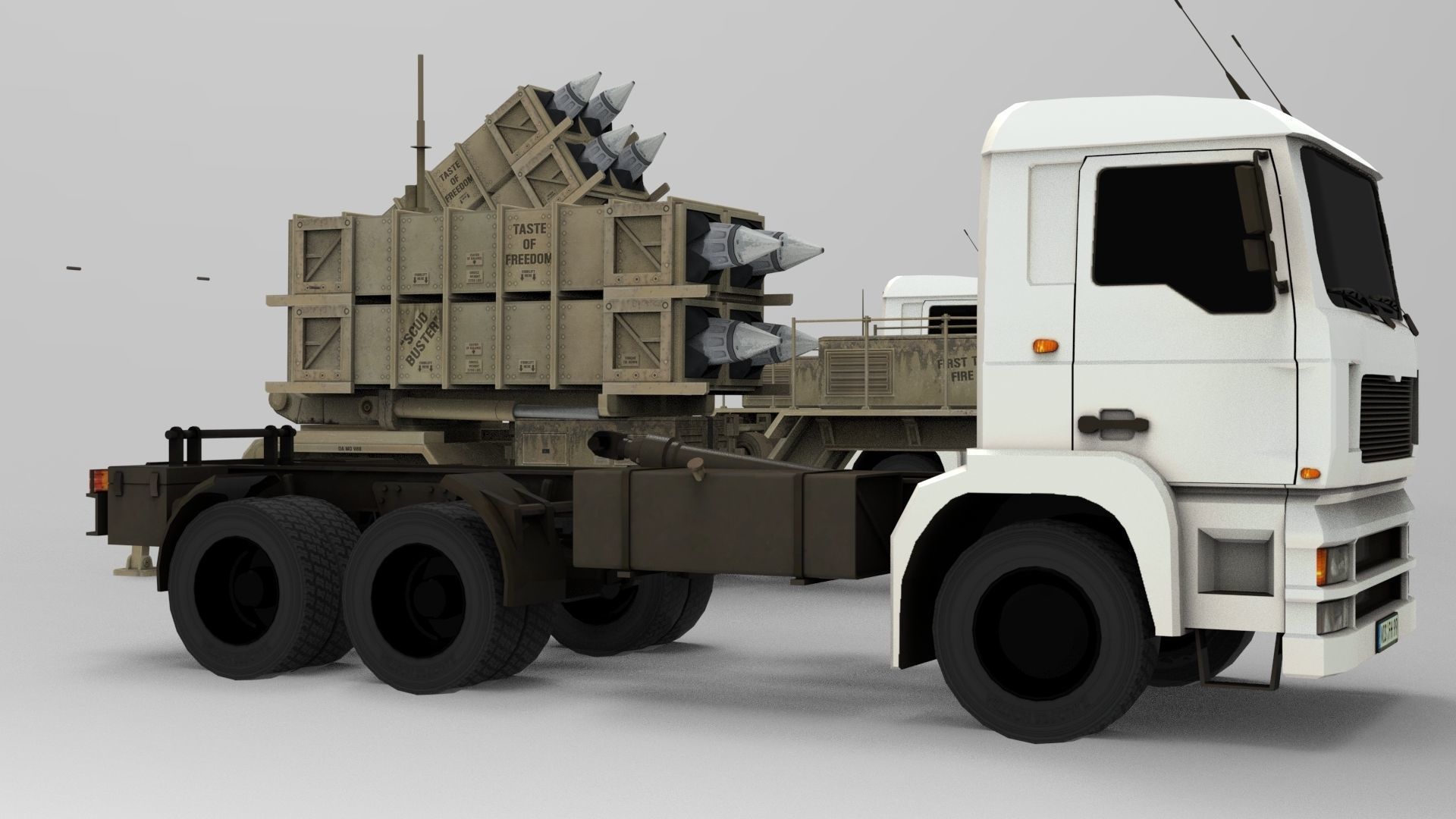 MIM 104 Patriot PAC-3 3D model animated | CGTrader