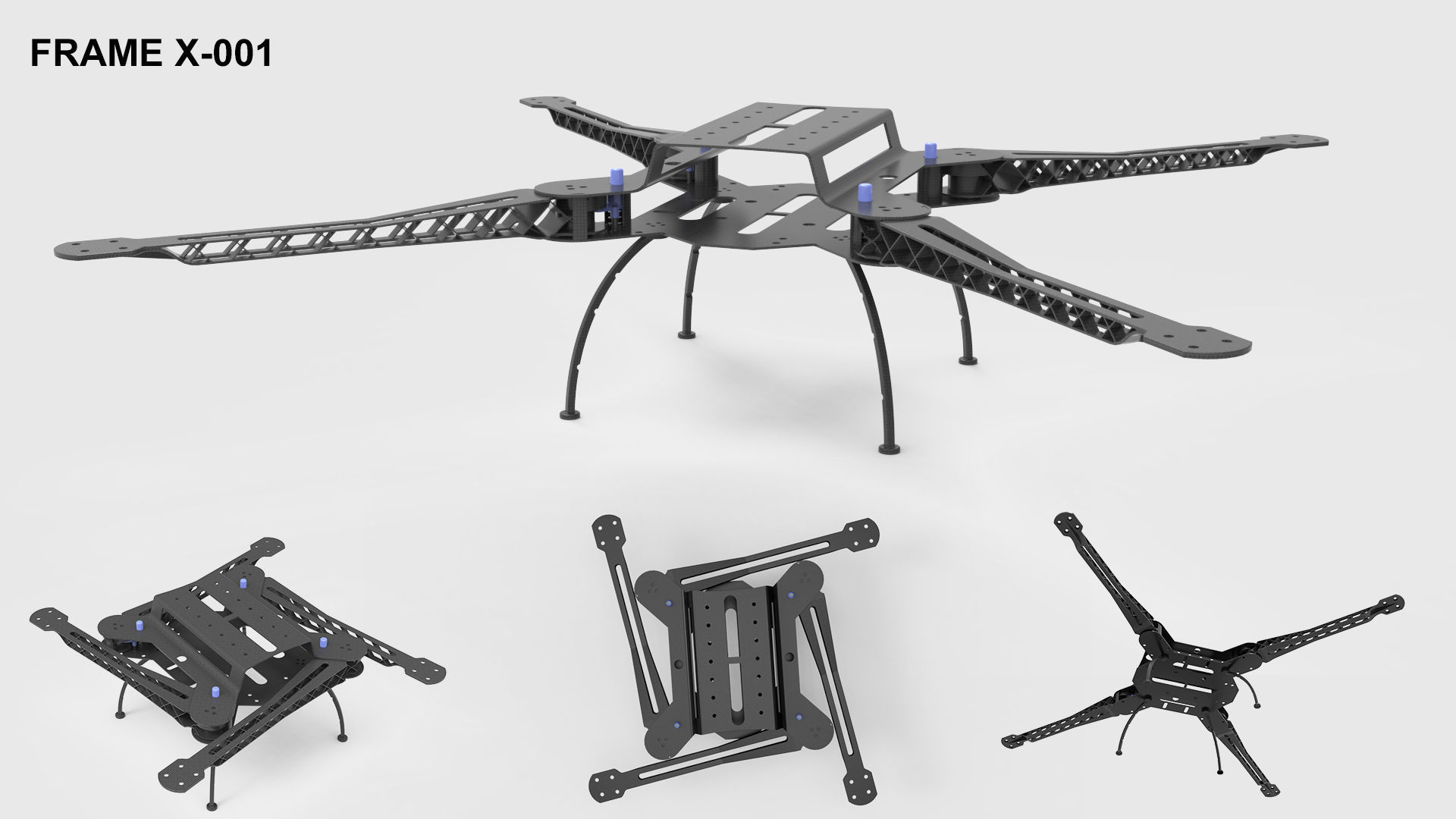 Drone Frame 3D model 3D printable | CGTrader
