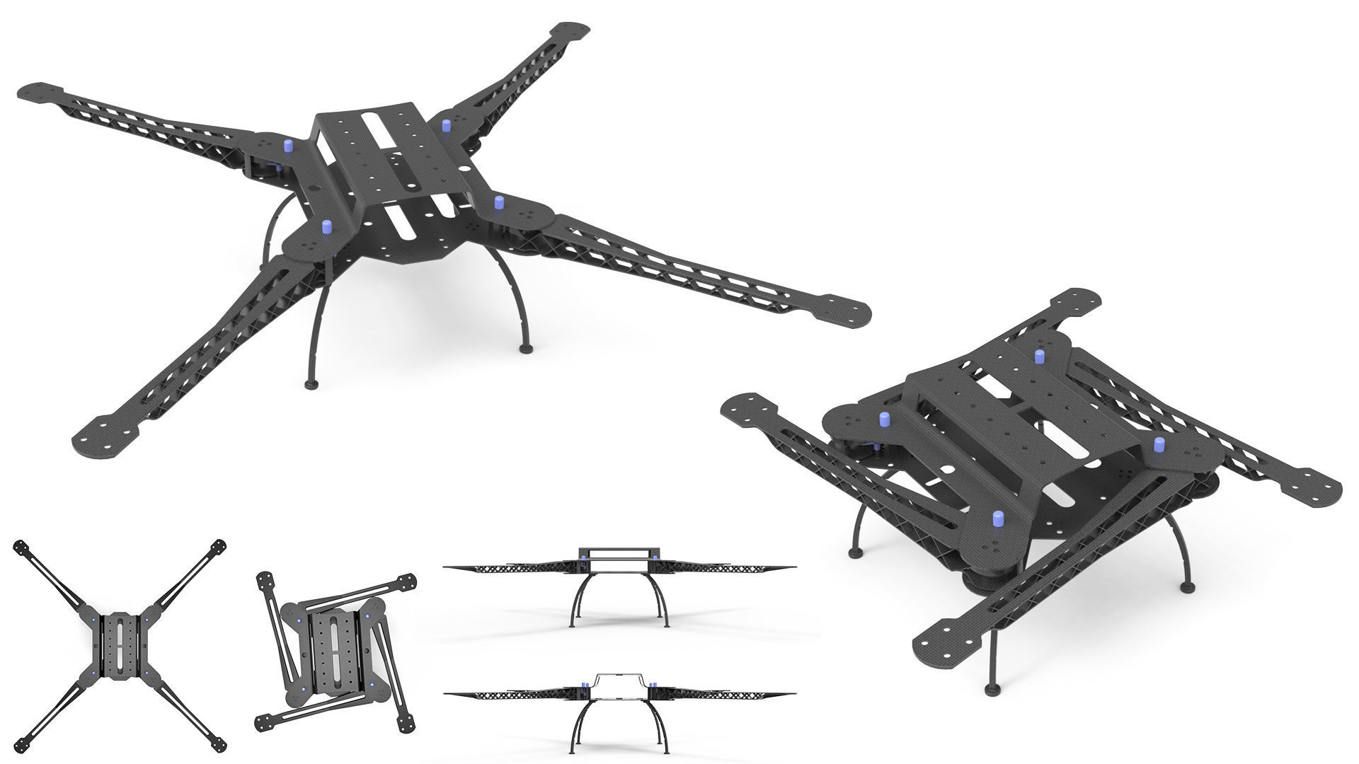 Drone Frame 3D model 3D printable | CGTrader