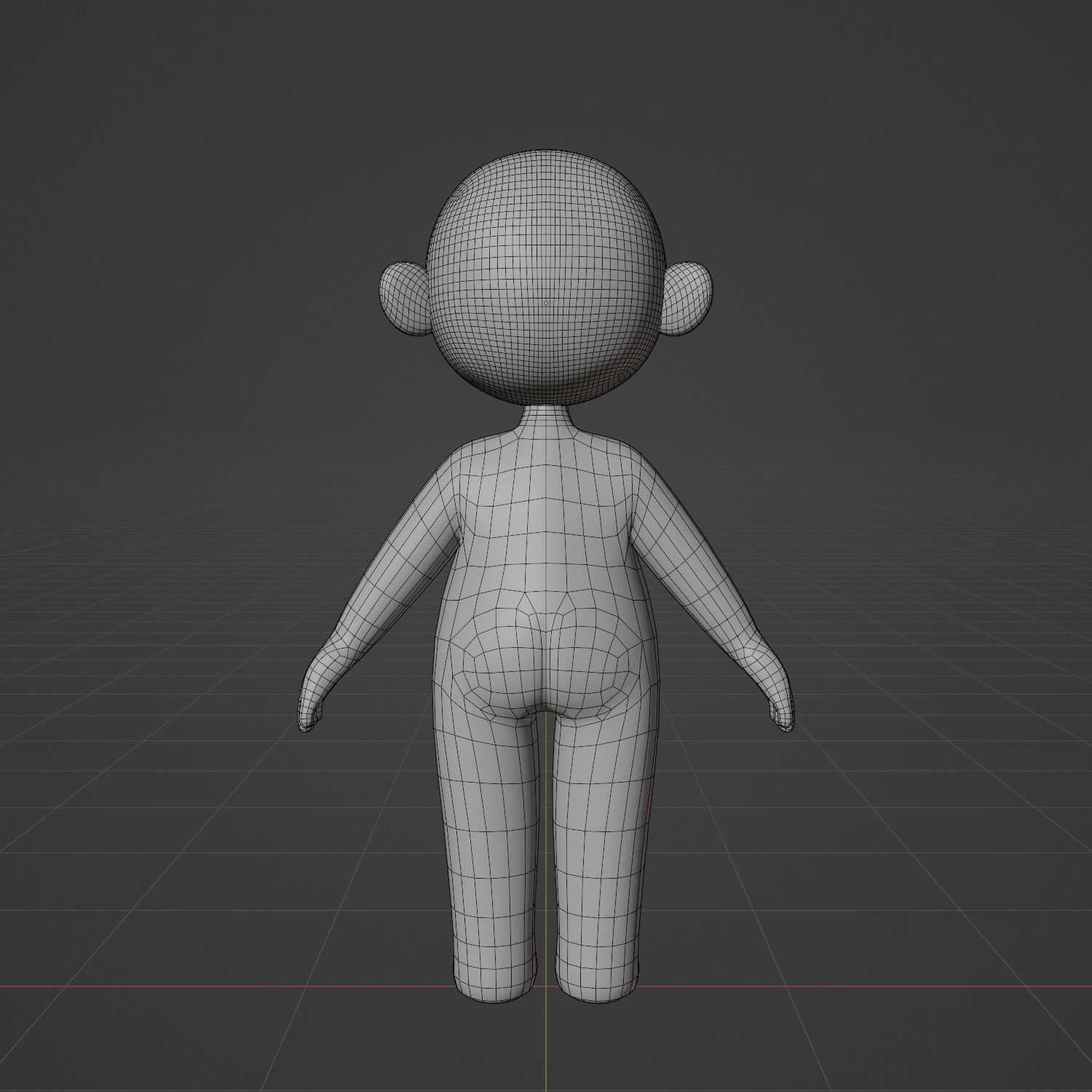 3D model Base Meshes Character Starter Kit Cute Anime Chibi Girl VR ...