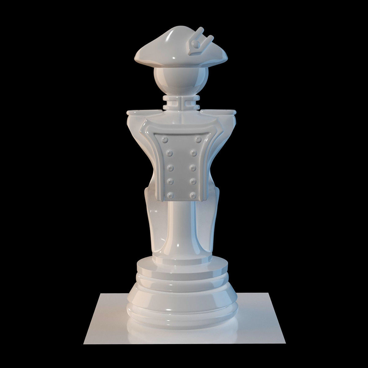 Pawn stylized military uniform XVII-XVIII 3D model | CGTrader