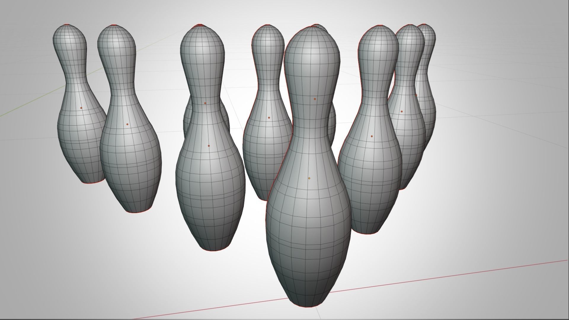 Bowling ball and bowling pin 3D model | CGTrader