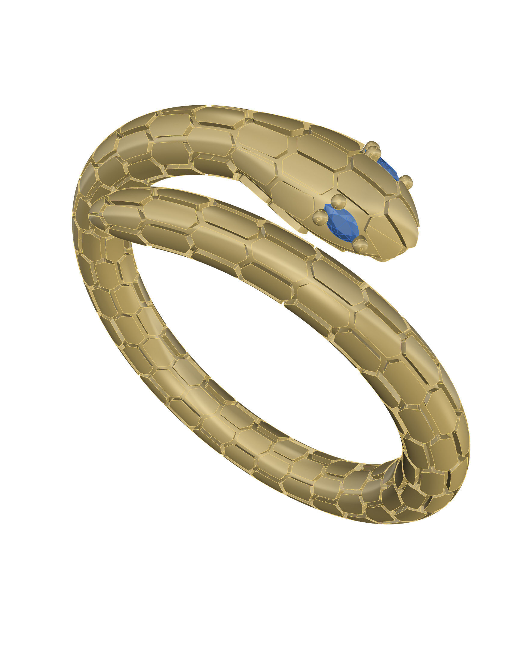 Snake Ring 3D model 3D printable | CGTrader