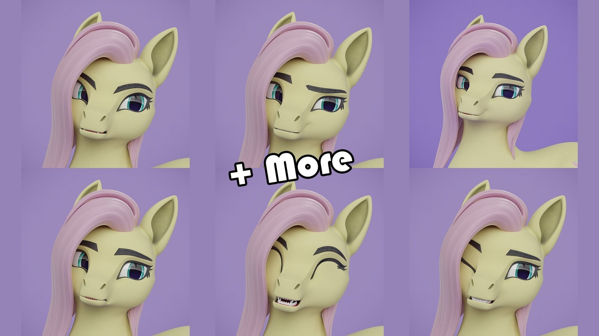 3D model Stylized Fluttershy from My Little Pony G4 VR / AR / low-poly ...