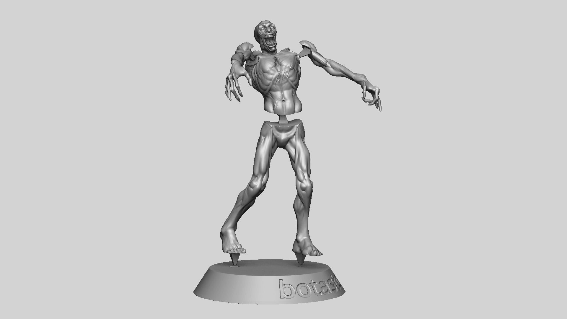 Zombie Undead Pose 04 3D model 3D printable | CGTrader