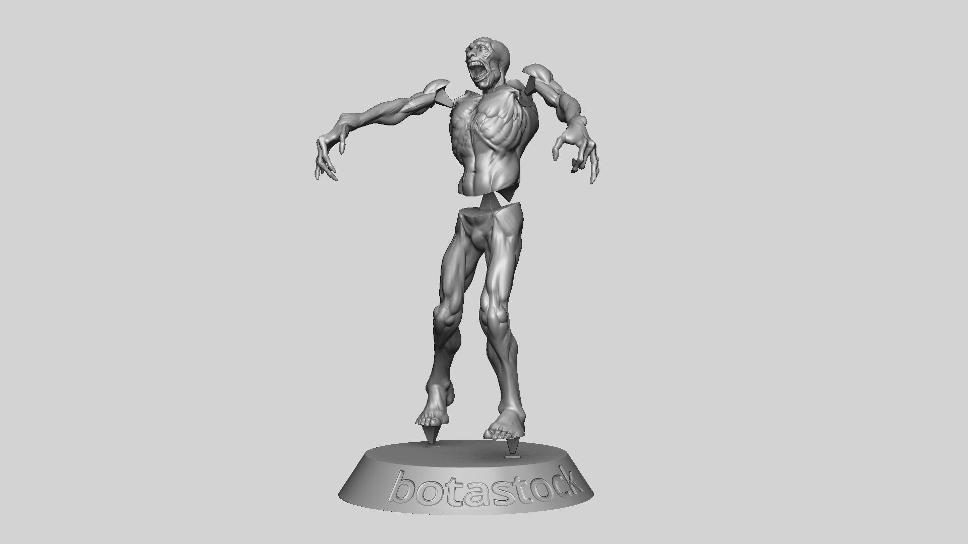 Zombie Undead Pose 04 3D model 3D printable | CGTrader