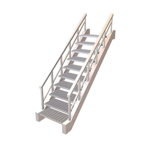 3D model Grate Stairs v1 001 VR / AR / low-poly | CGTrader