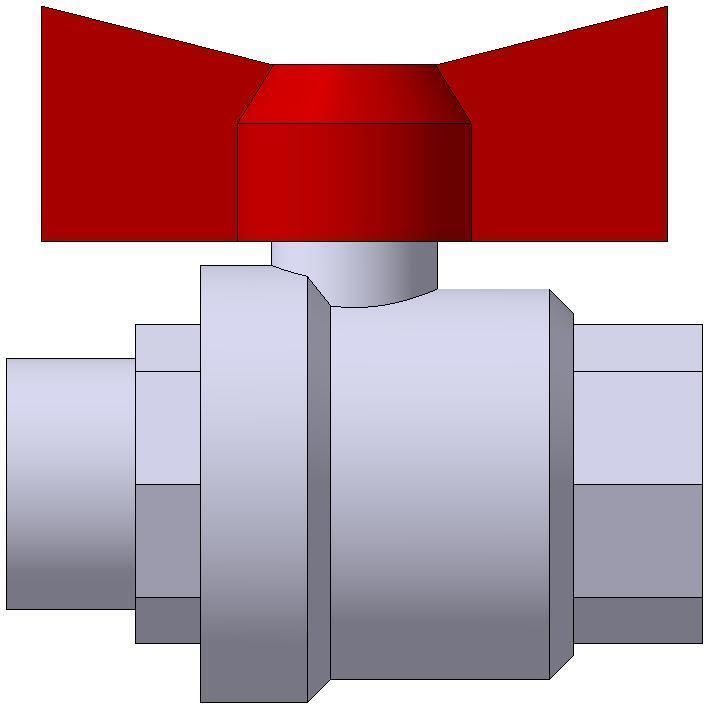 Ball Valve Bugatti 307 1 inch 3D model | CGTrader