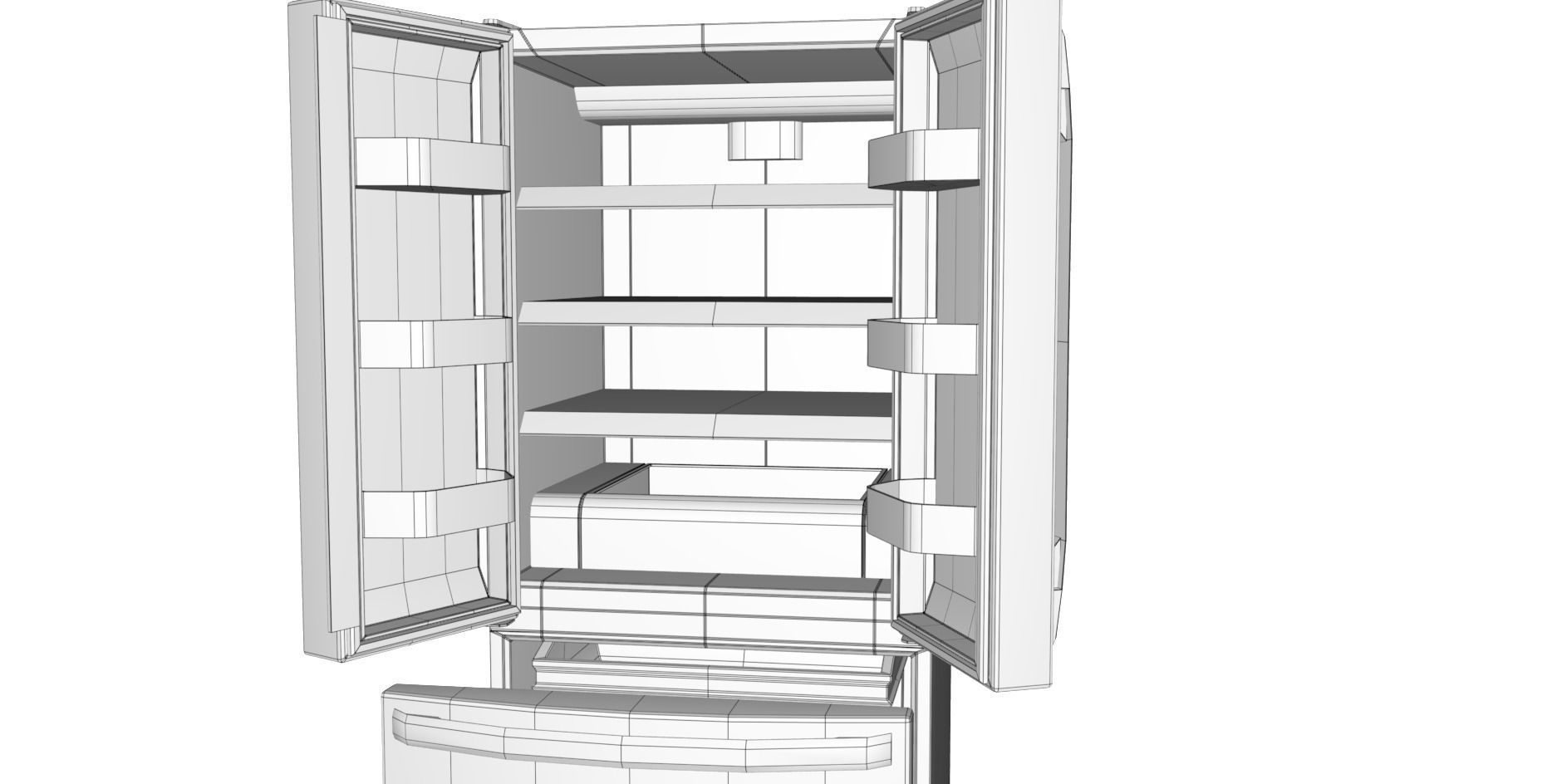 Refrigerator 3D model rigged | CGTrader